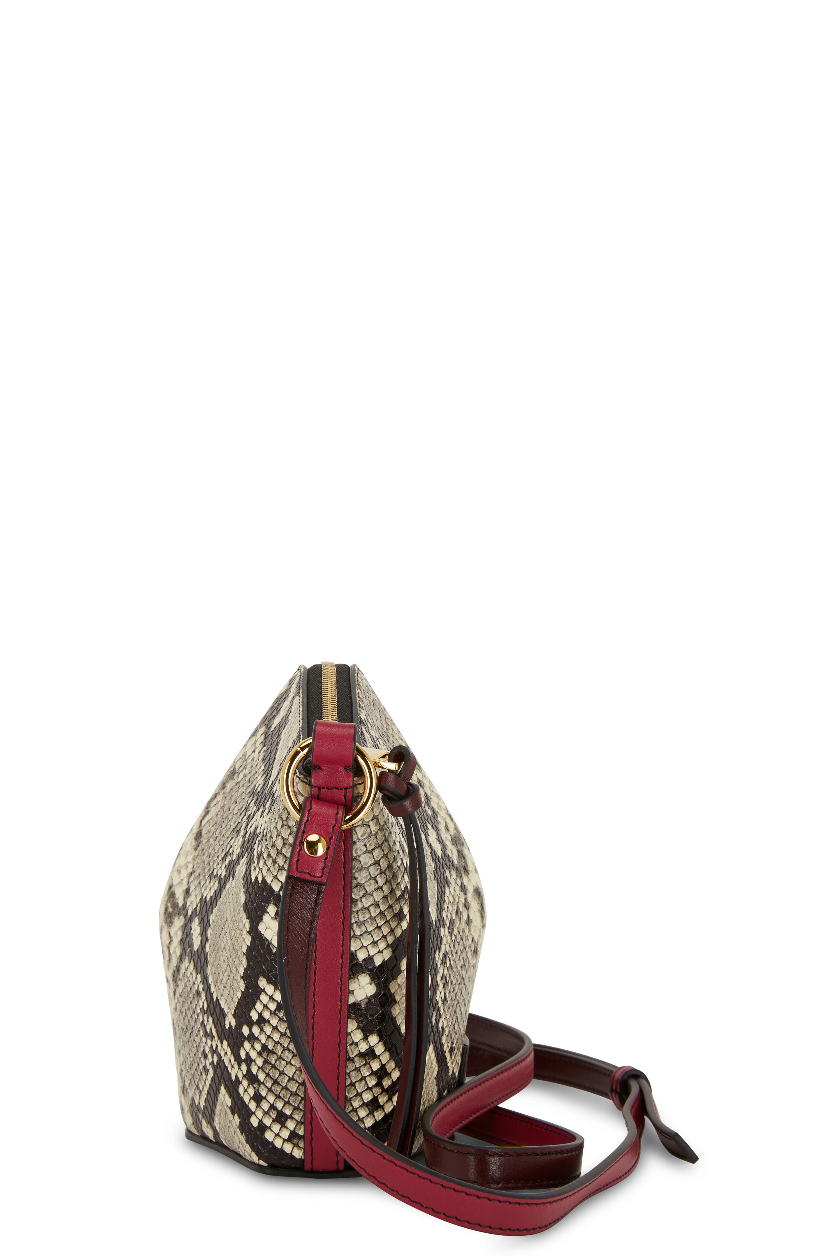 McQueen - Natural Python Mini Bucket Bag | Mitchell Stores