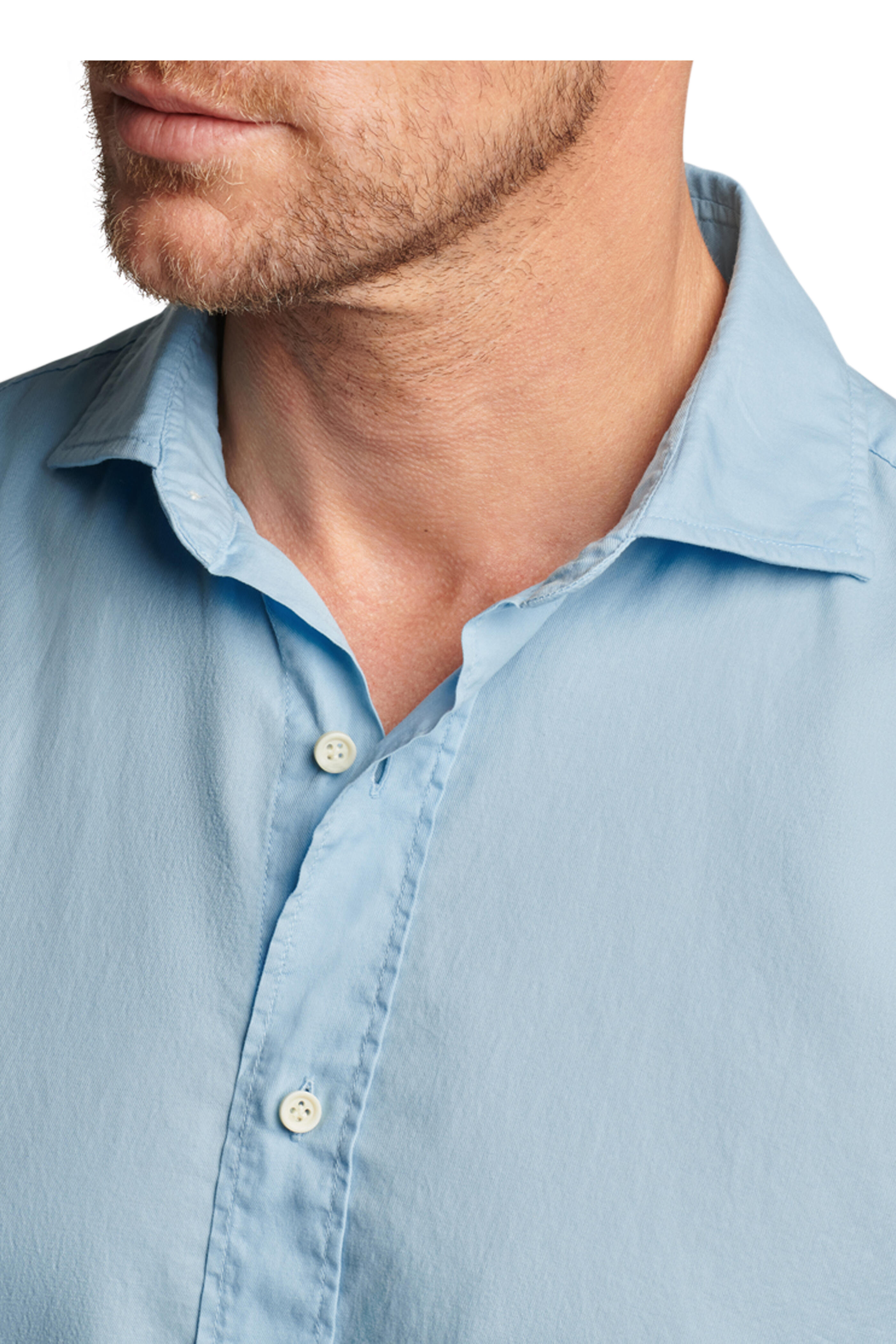 Peter Millar - Sojourn Blue Frost Garment-Dyed Cotton Sport Shirt