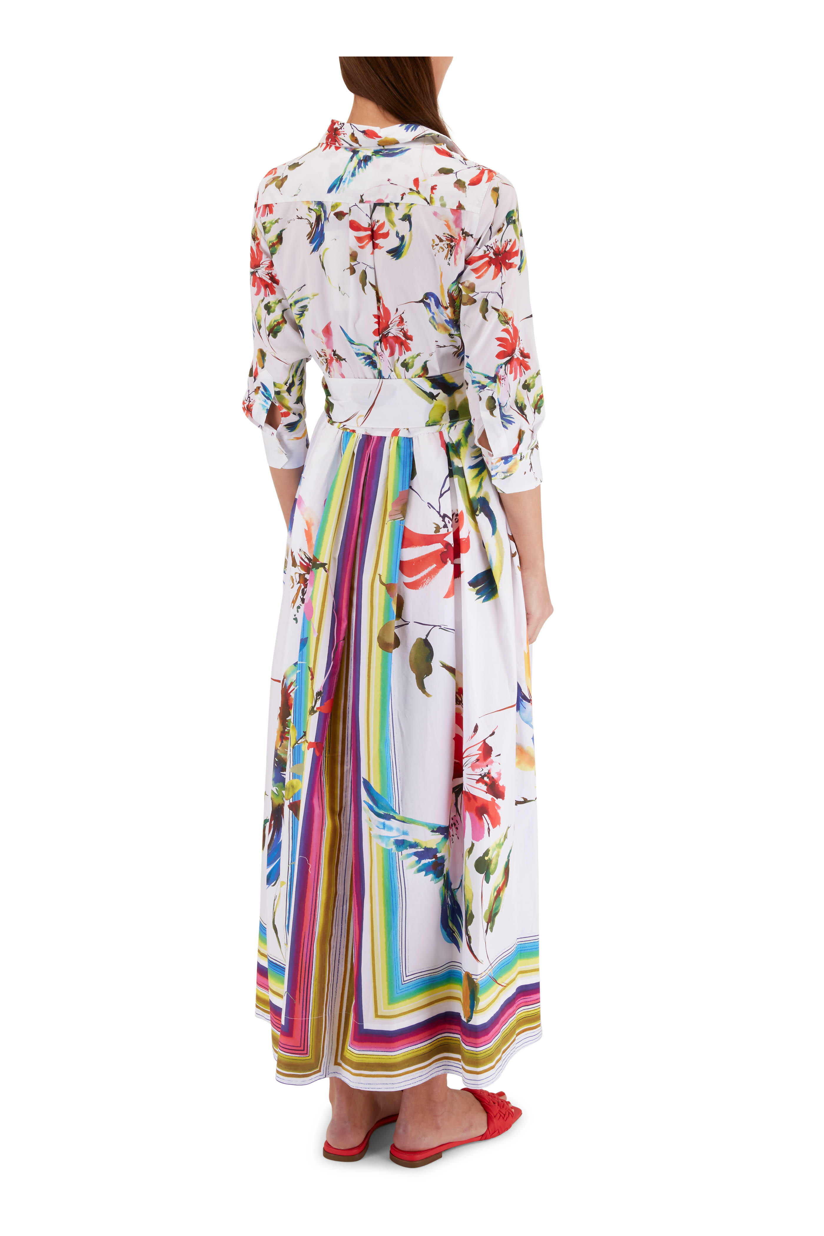 Sara Roka - Elenat Multicolor Floral Asymmetric Dress