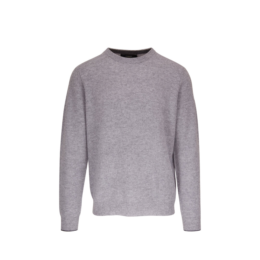 Kinross - Sterling Rib Tipped Cashmere Crewneck