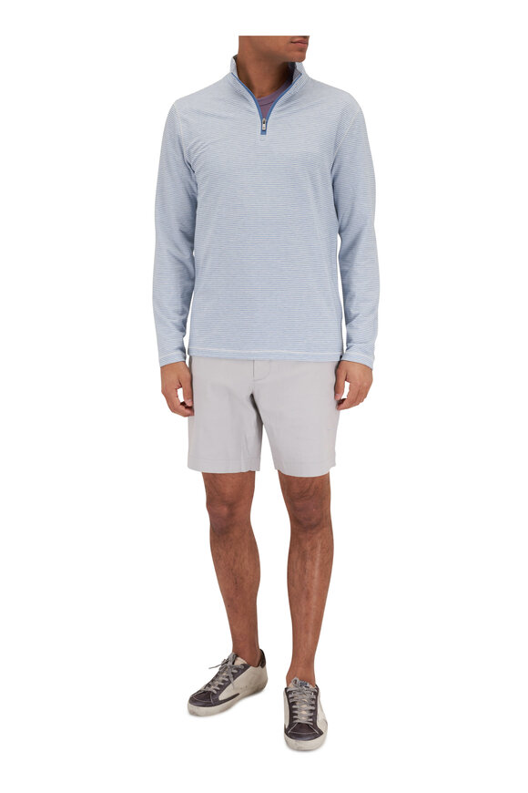 Faherty Brand - Movement™ Madaket Blue Stripe Quarter Zip