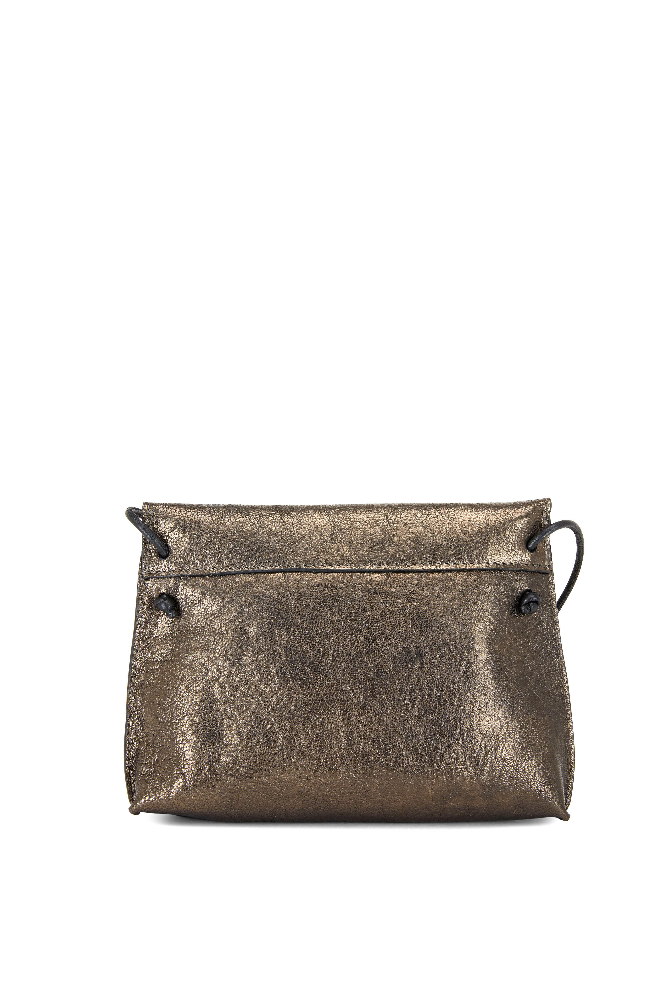 B May Bags - Pyrite Metallic Leather Small Crossbody