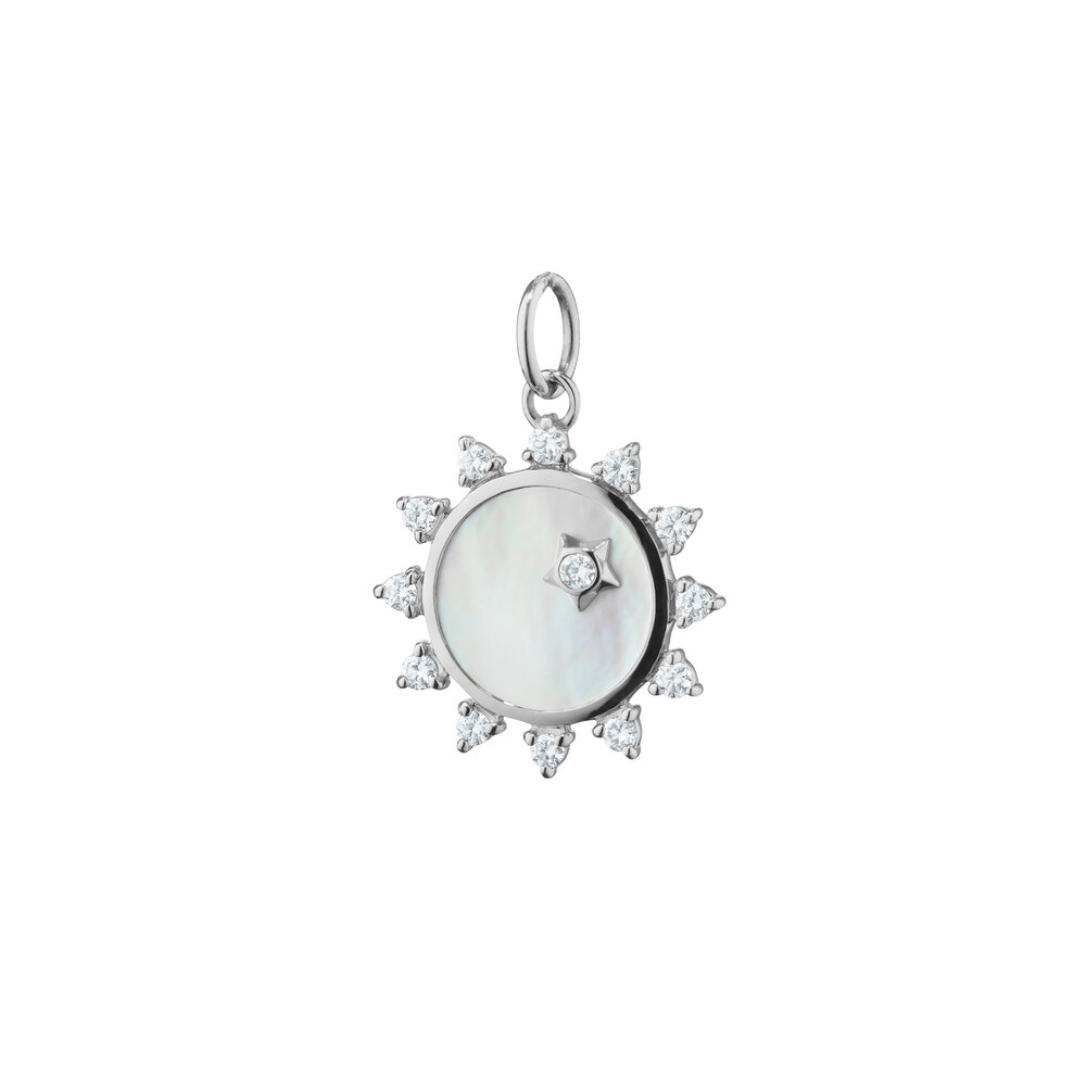 Monica Rich Kosann - "Happiness" Mother of Pearl Sun Pendant