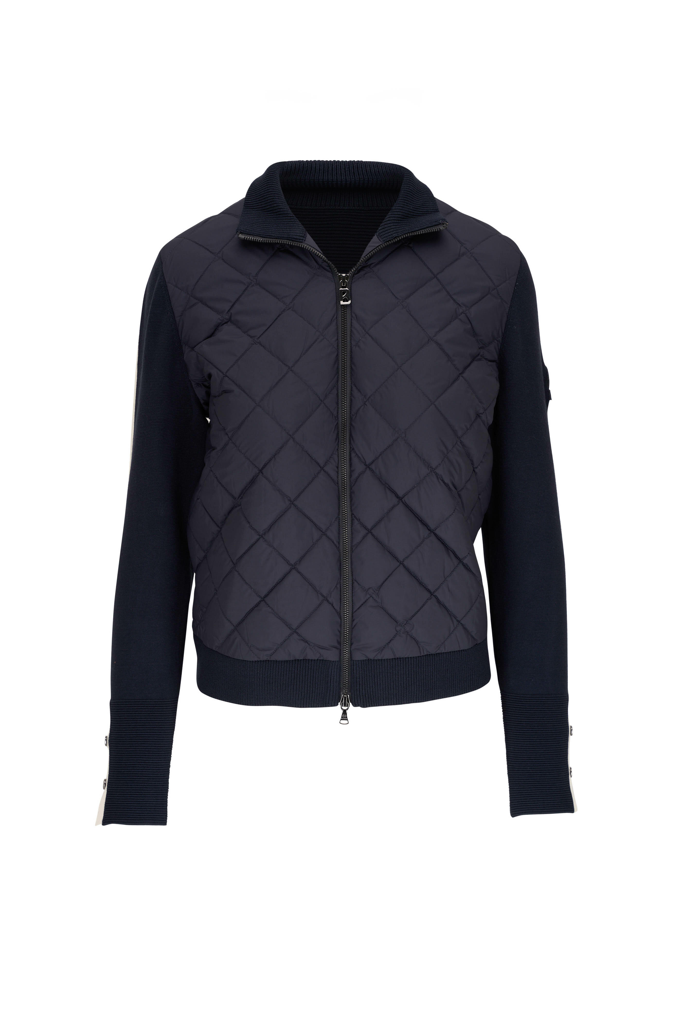 Bogner - Vitha Navy Down Knit Combo Jacket | Mitchell Stores