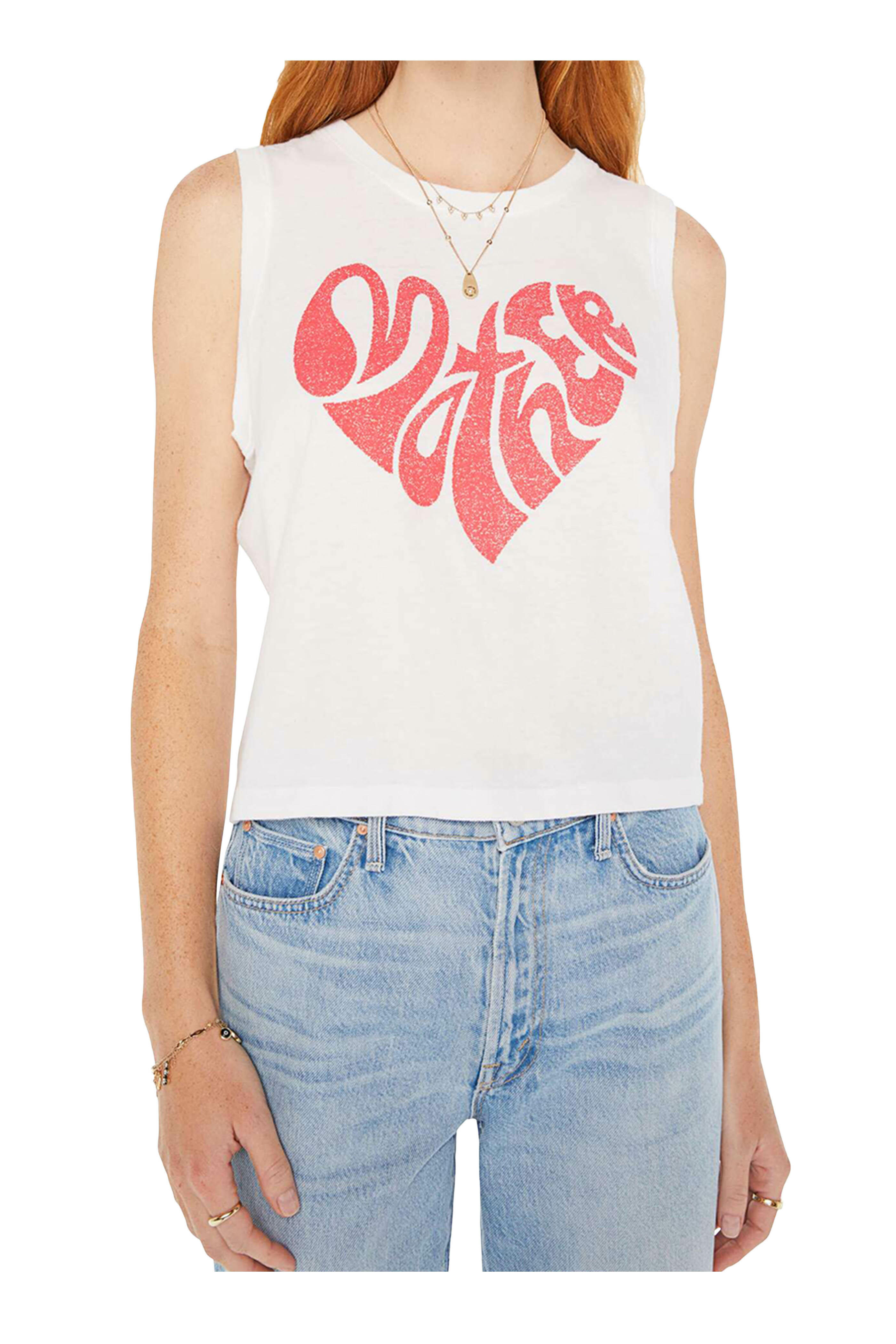 Mother - The Strong & Silent Type Heart Mother Tank