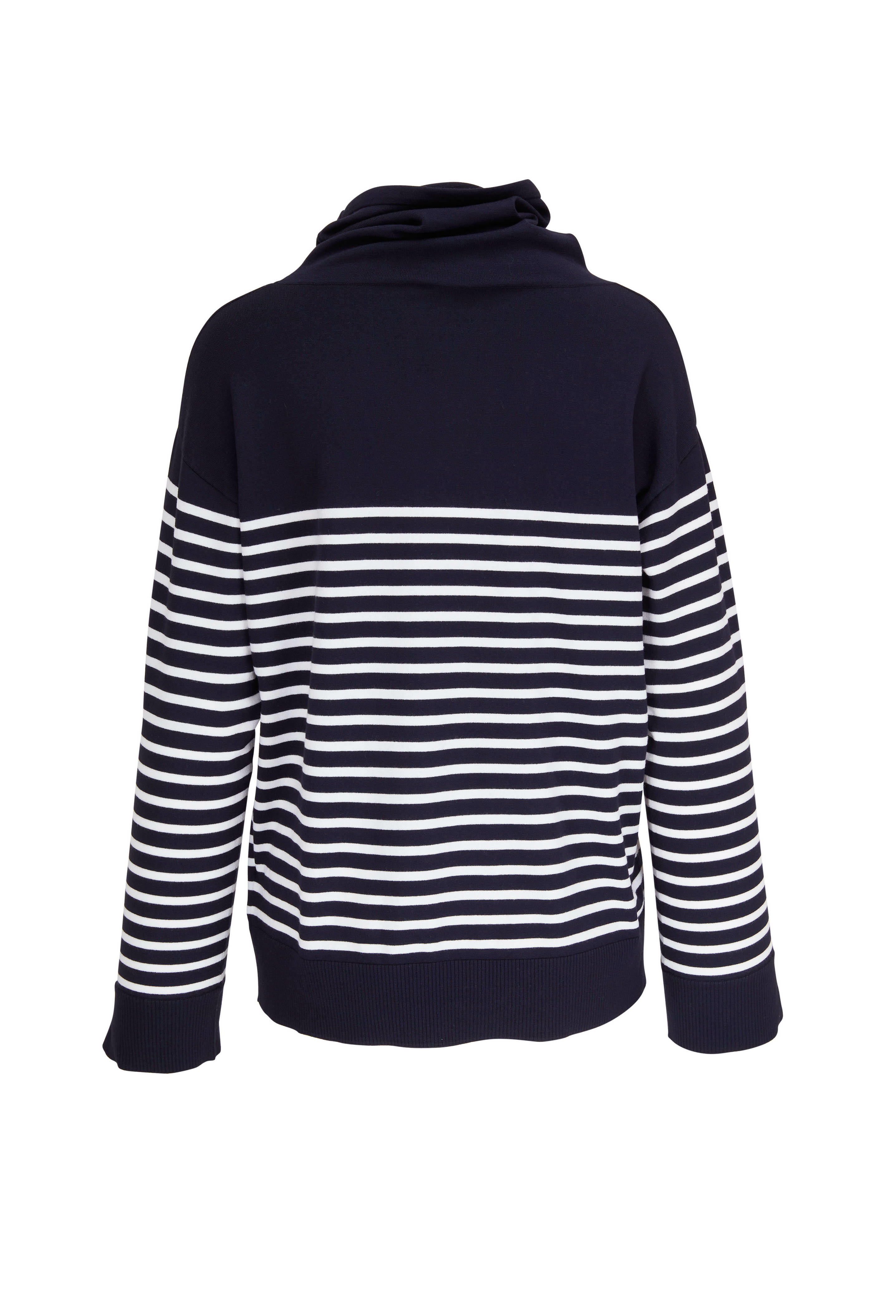Bogner - Sadia Navy Blue Stripe Drawstring Top | Mitchell Stores