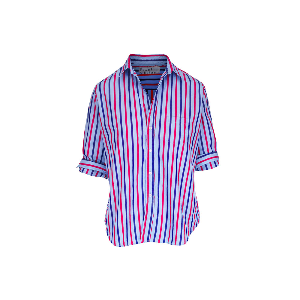 Frank & Eileen - Eileen Blue Multicolor Relaxed Button-Up Shirt