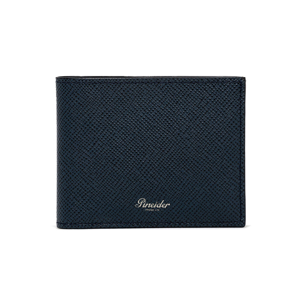 Pineider - 720 Leather Bifold Wallet in Blue | Mitchell Stores