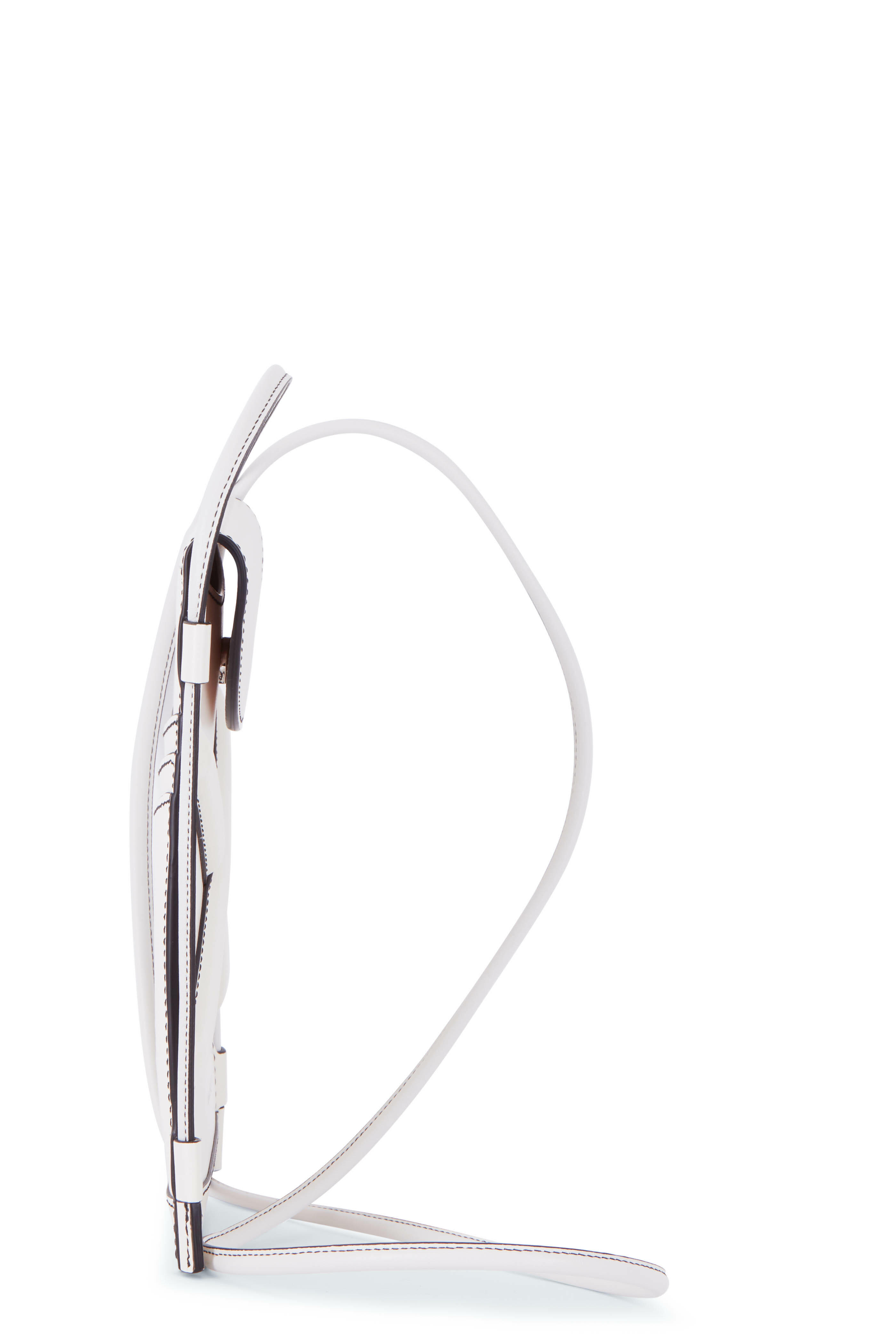 McQueen - The Curve Ivory Leather Micro Pouch | Mitchell Stores