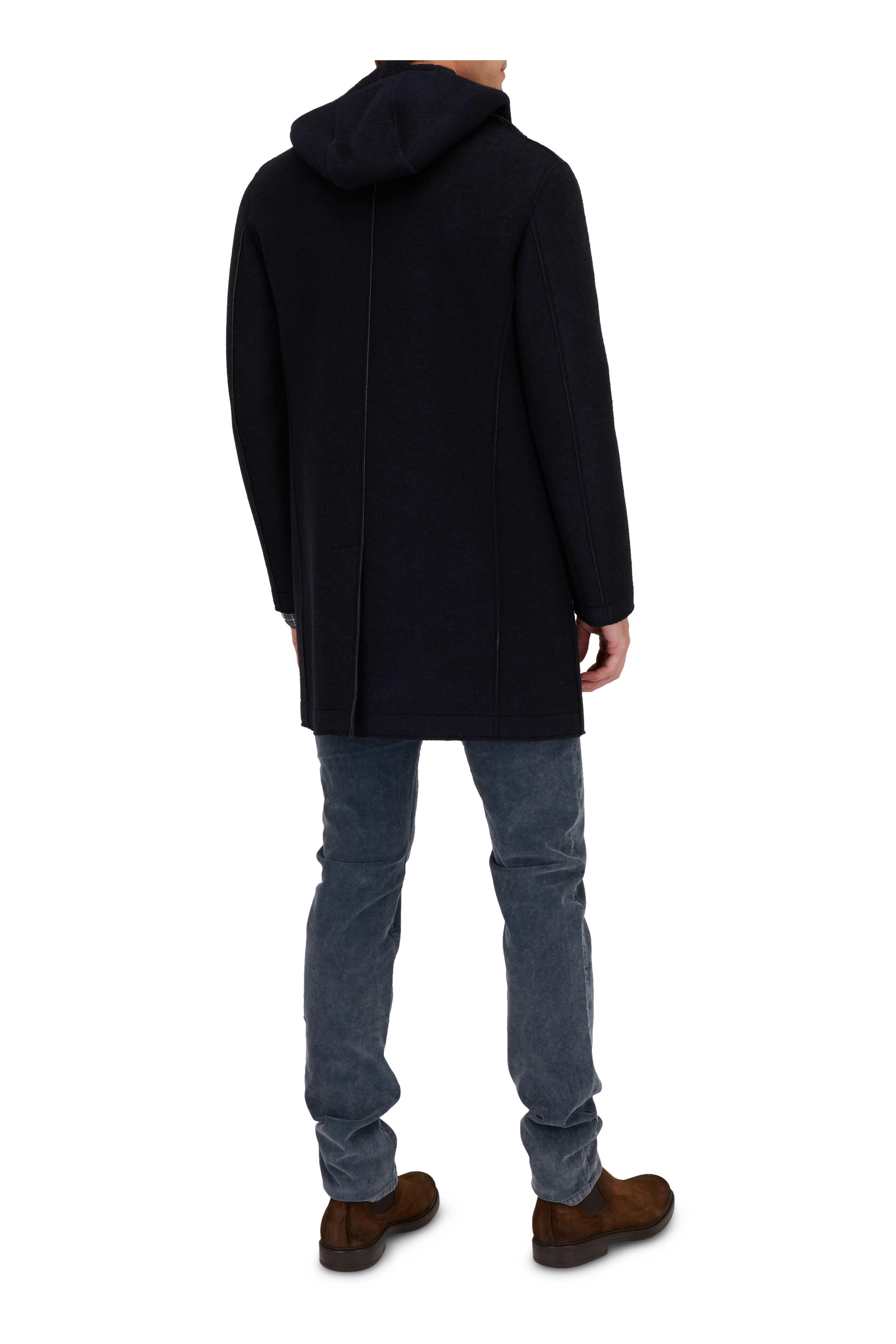Fradi - Navy Wool Jersey Dickey Coat | Mitchell Stores
