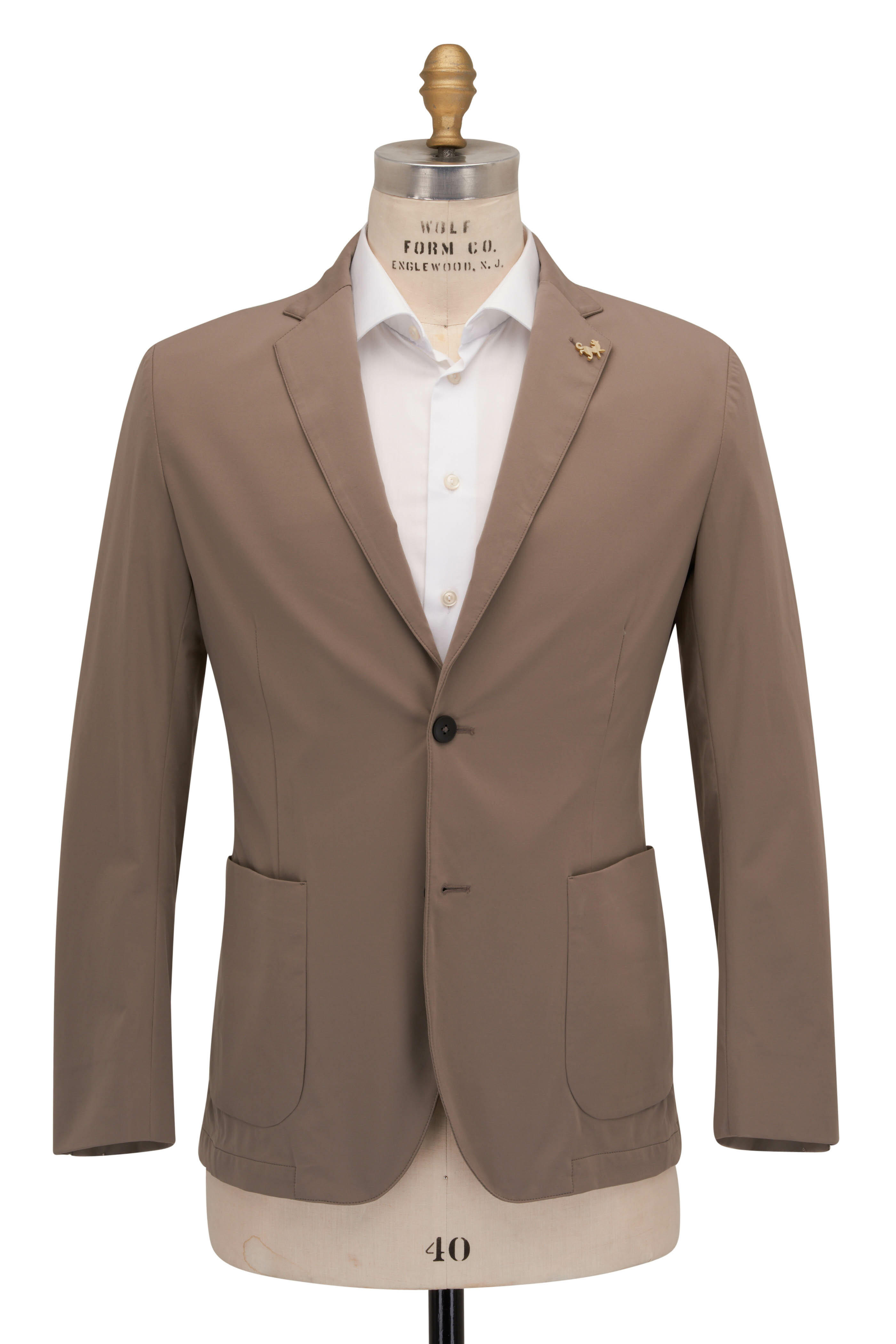 Tombolini - Running Beige Stretch Jacket | Mitchell Stores