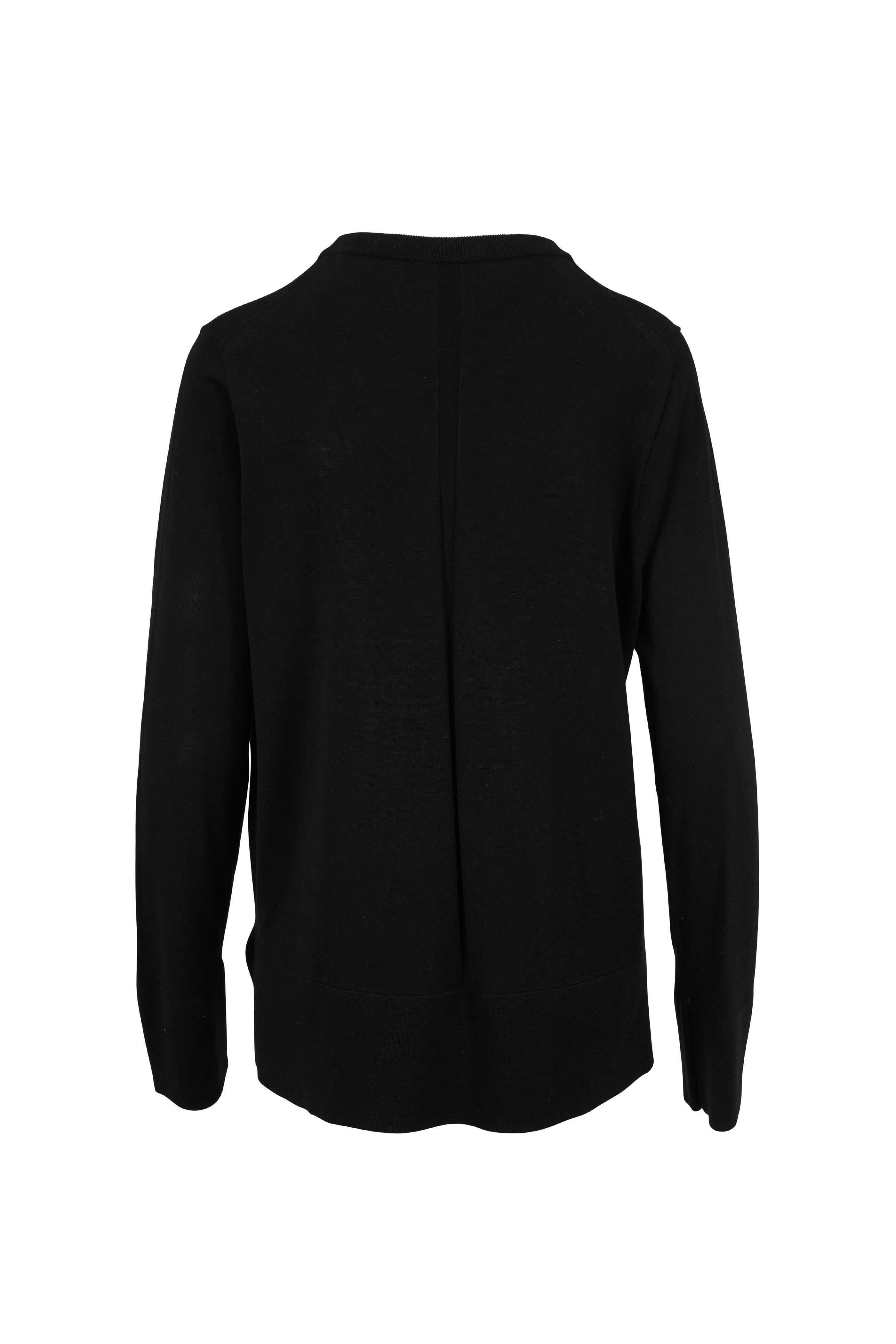 The Row - Margo Black Superfine Silk Crewneck Sweater