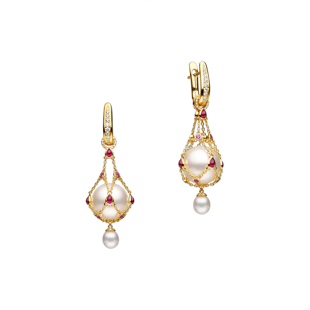 Paspaley - Ruby Lavalier Pearl Earrings | Mitchell Stores