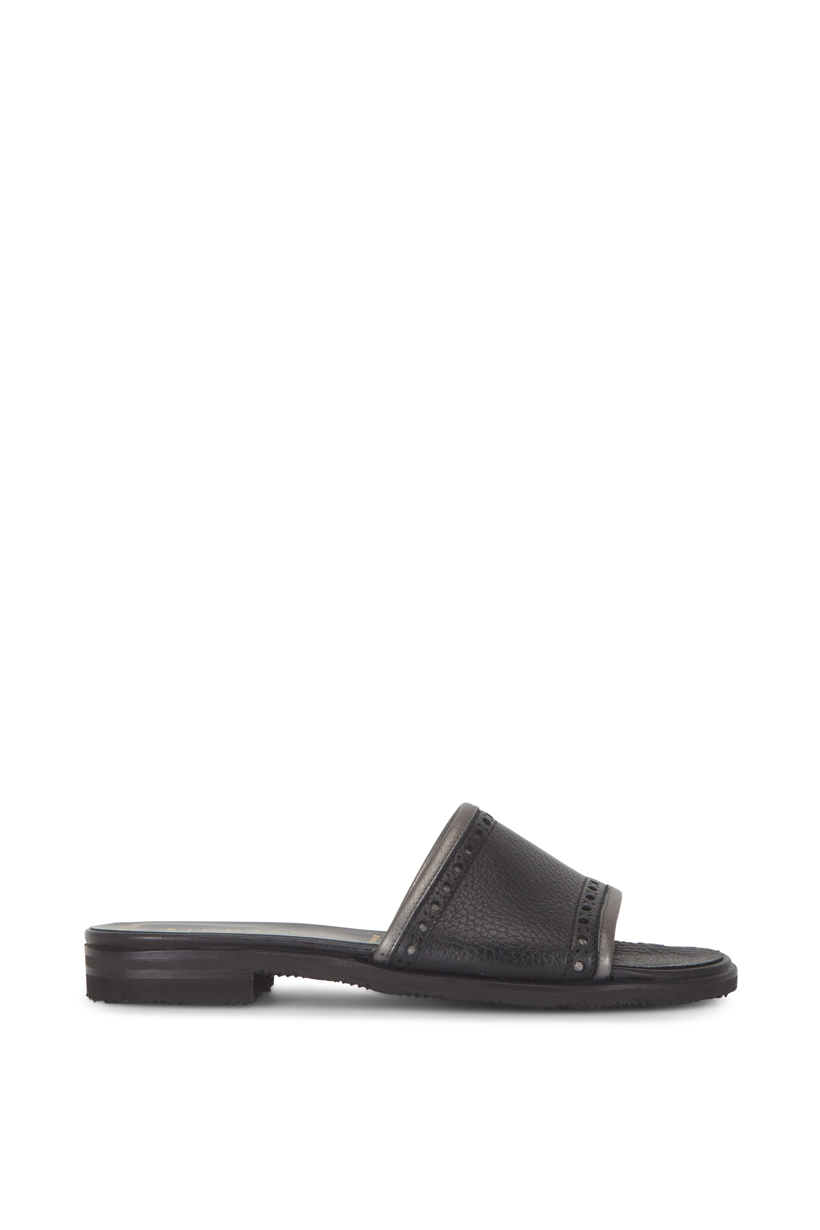 Gravati - Black & Silver Perforated Detail Slide