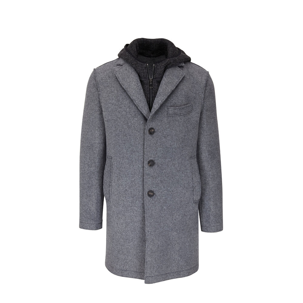 Fradi - Medium Gray Hooded Dickey Coat | Mitchell Stores