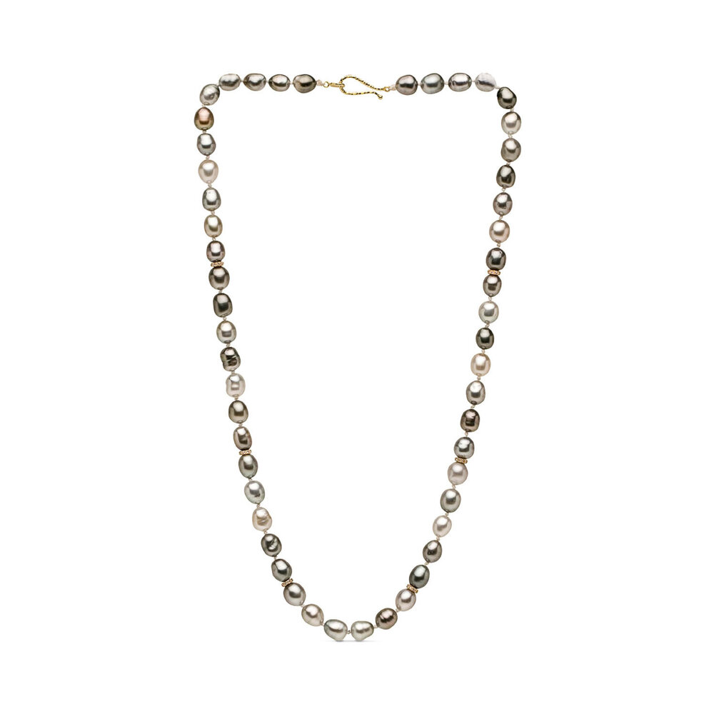 Ellen Hoffman - Tahitian Keshi Pearl Beaded Necklace