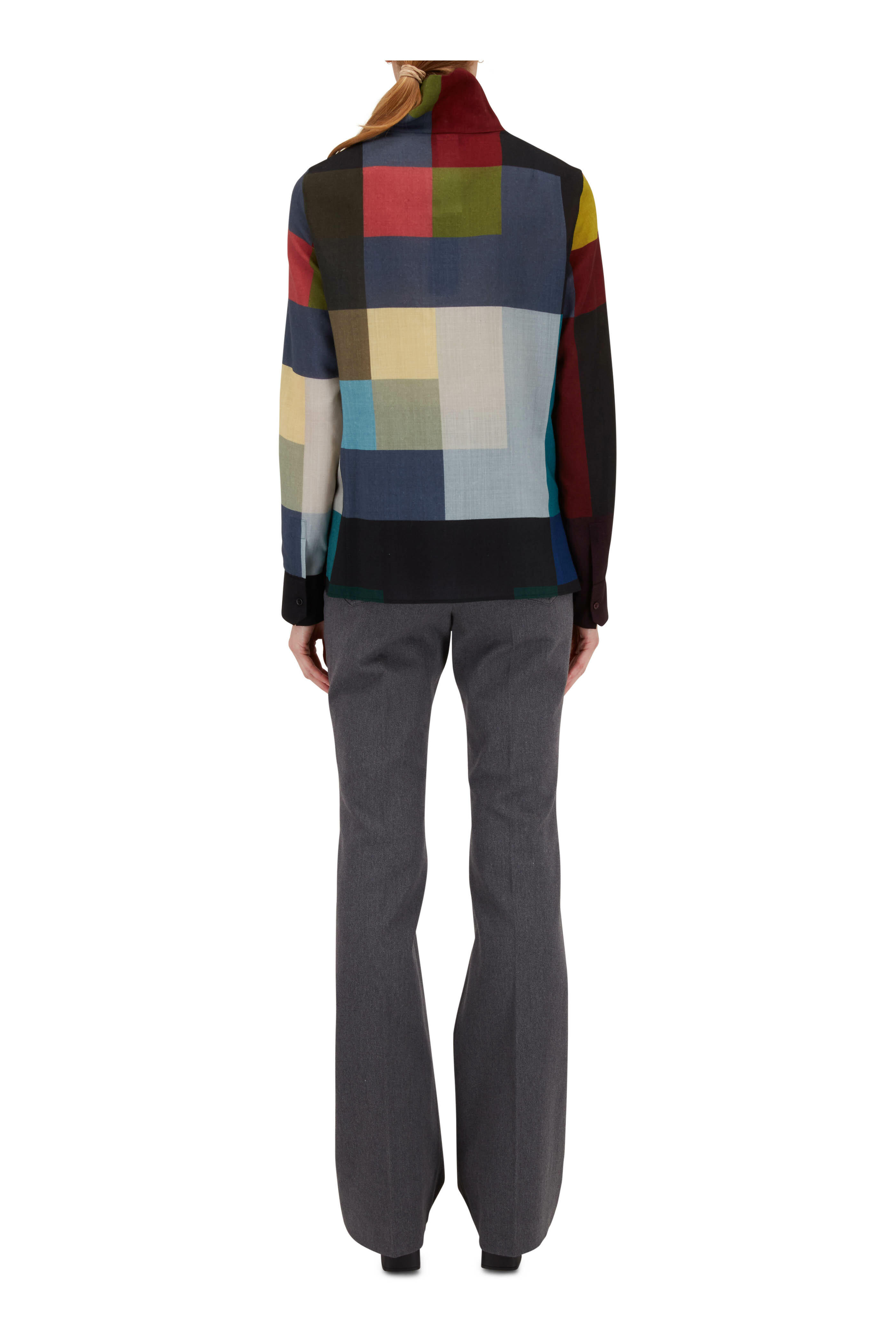 Akris - Graphite Stretch Denim Bootleg Pant | Mitchell Stores