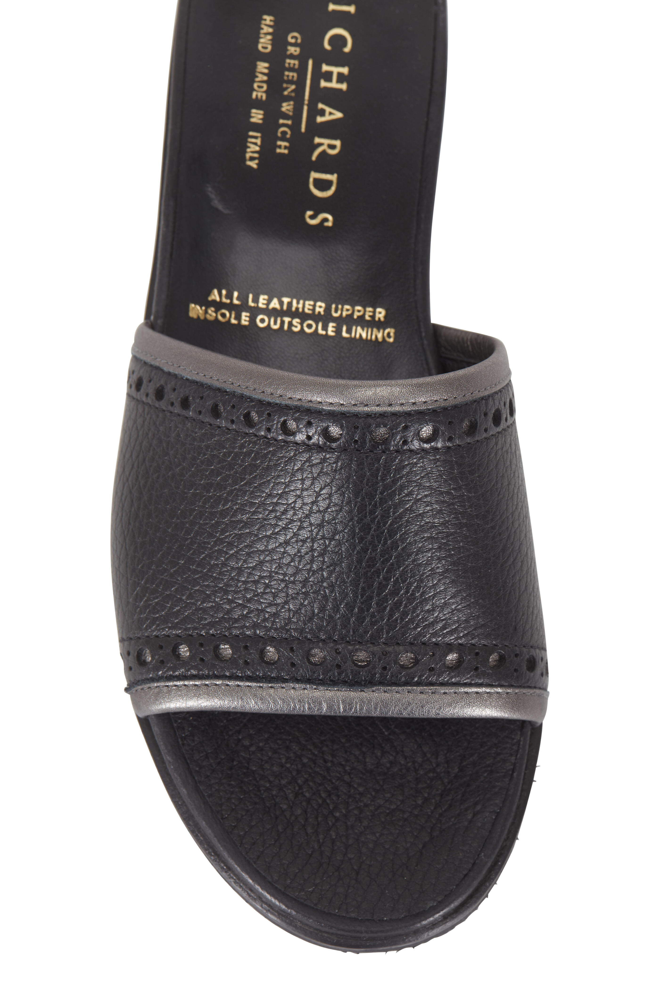Gravati - Black & Silver Perforated Detail Slide