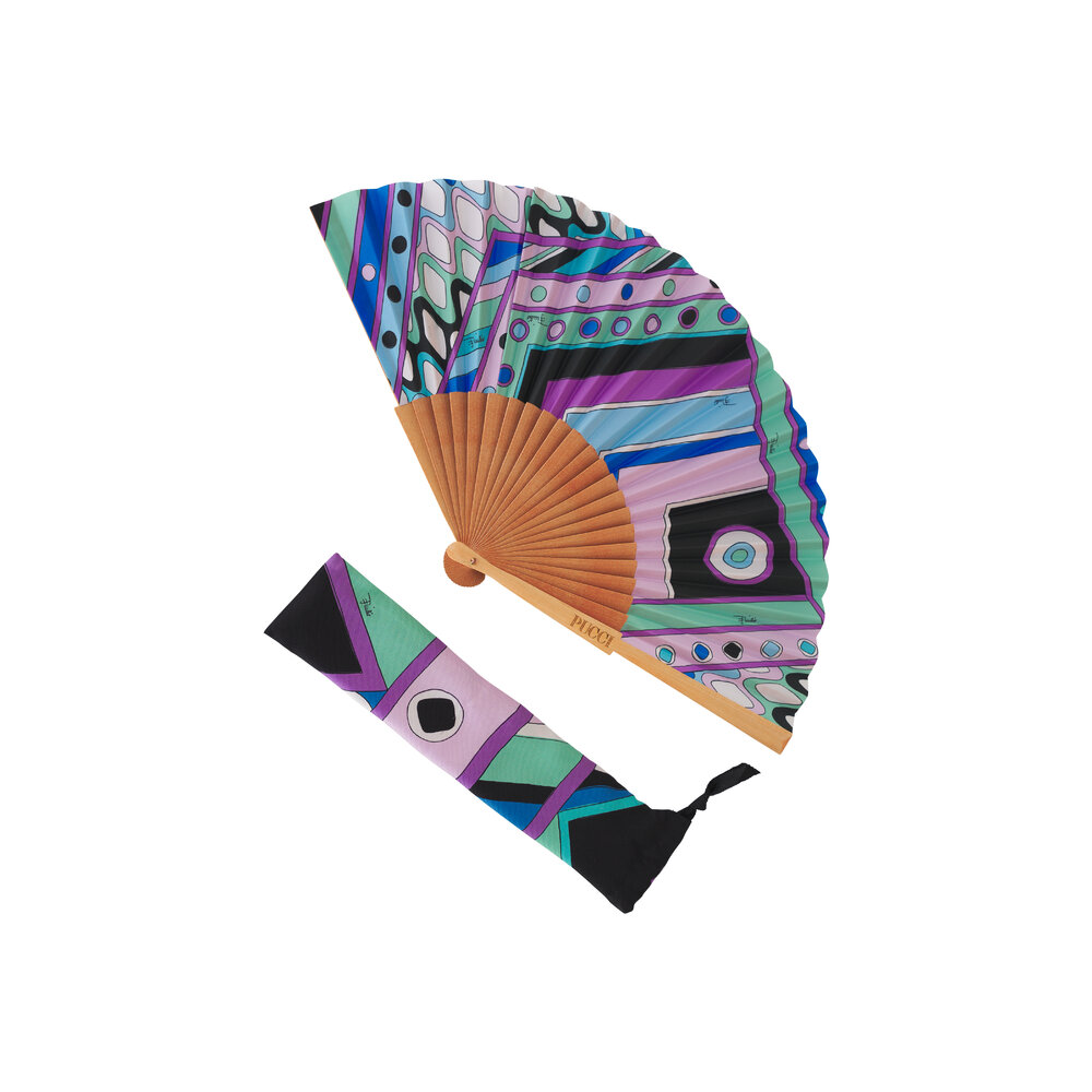 Pucci - Vivara-Print Birchwood Fan | Mitchell Stores