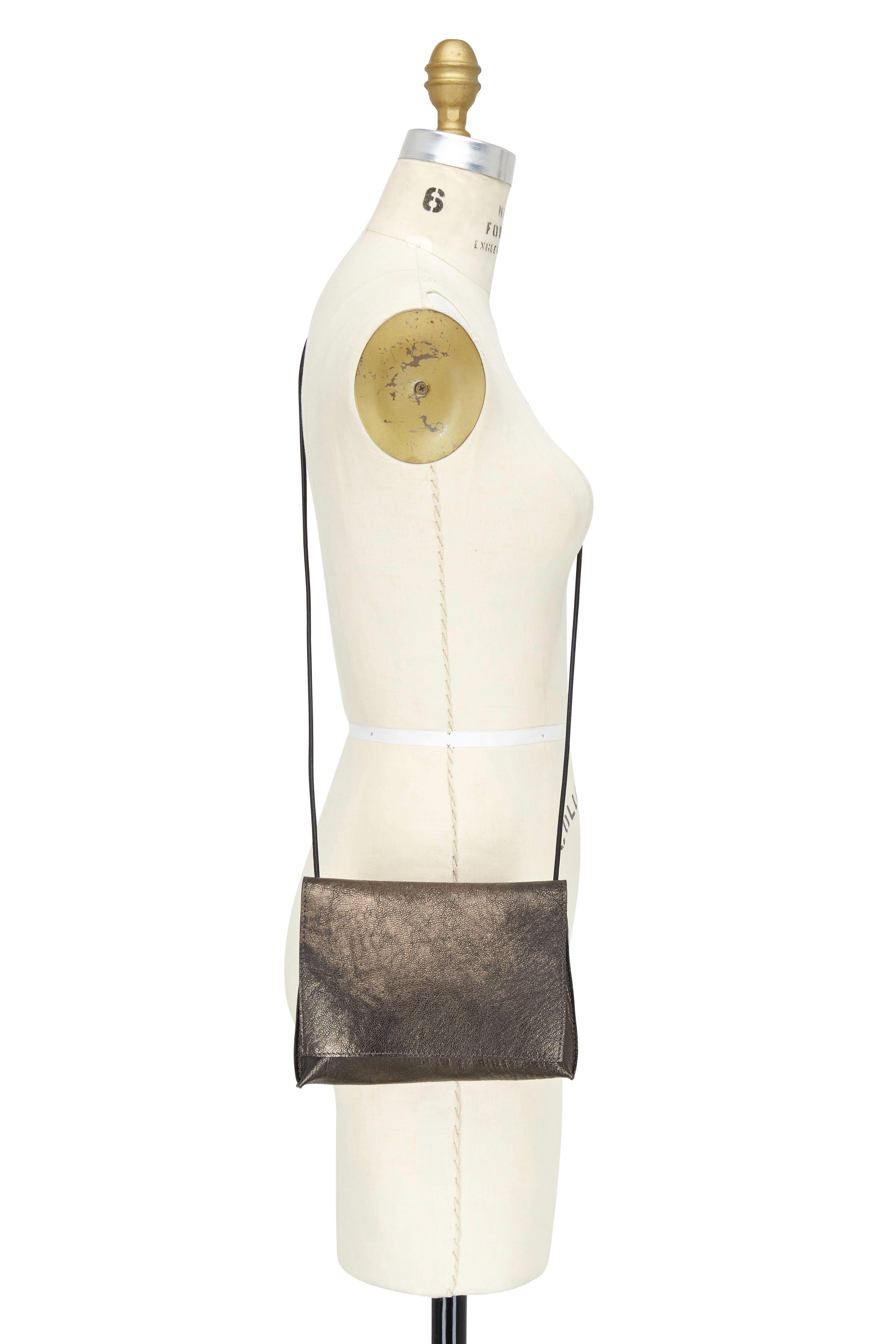 B May Bags - Pyrite Metallic Leather Small Crossbody