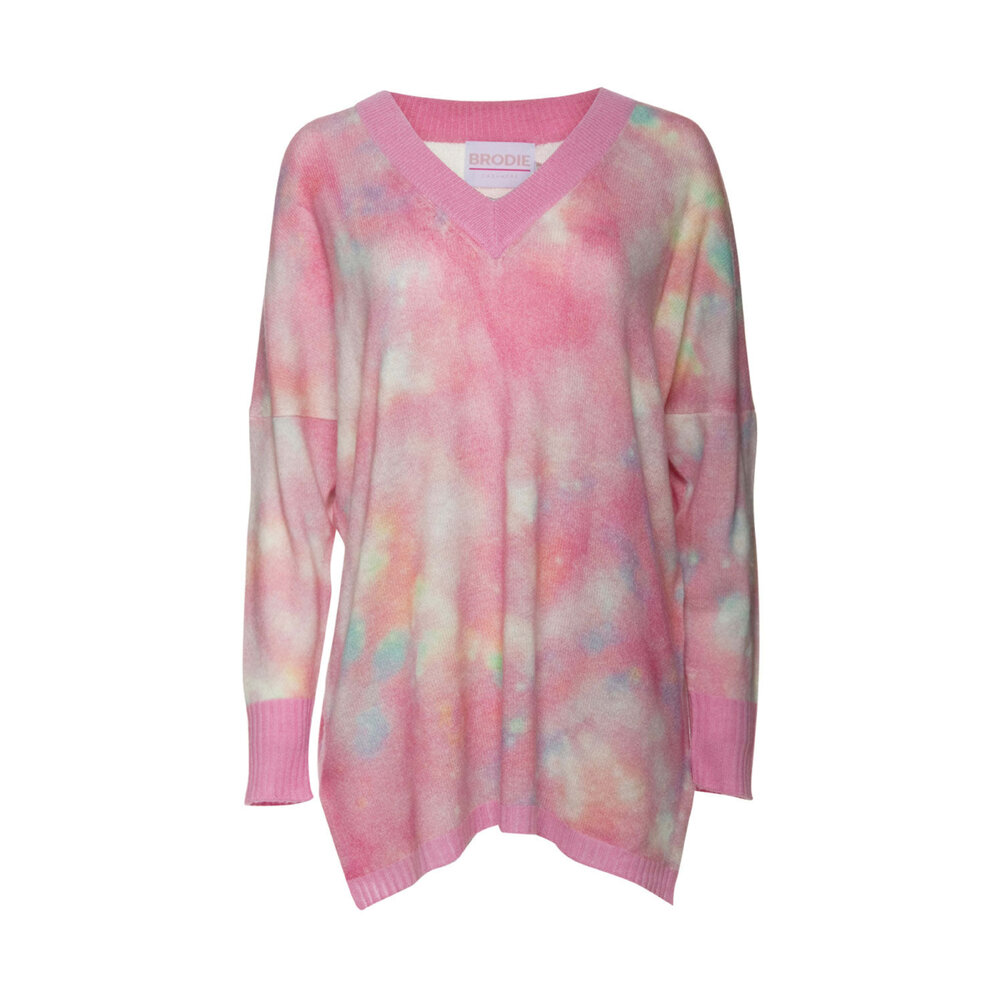 Brodie - Pink Daydream Harriet V Neck Sweater | Mitchell Stores