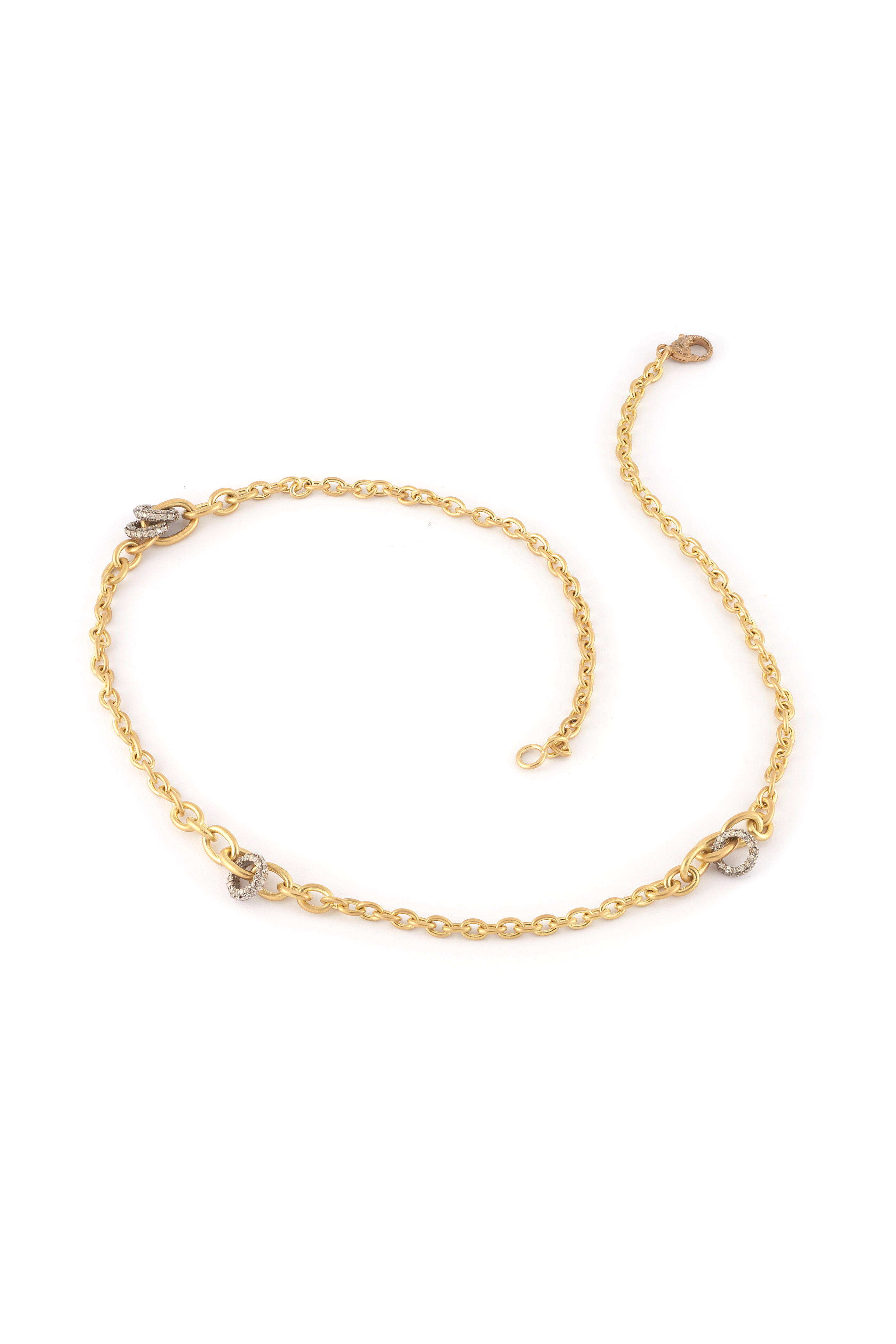 Sylva & Cie - Diamond Rondelle Gold Chain Necklace