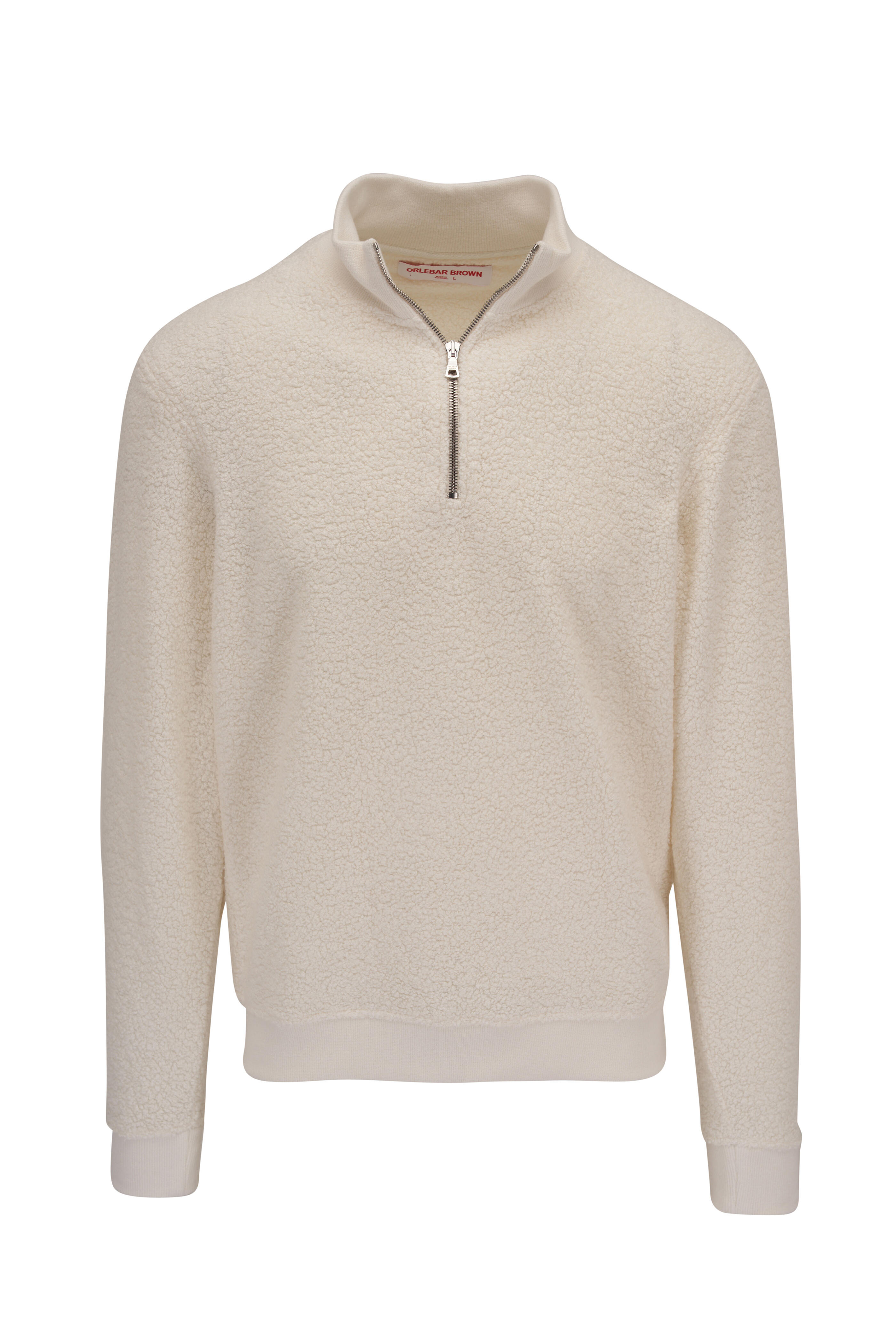 Orlebar Brown - Isar White Sand Quarter Zip Pullover