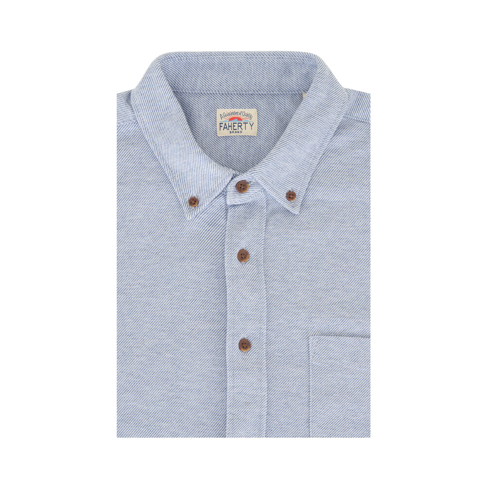 Faherty Brand - Coastline Oceanside Blue Knit Sport Shirt