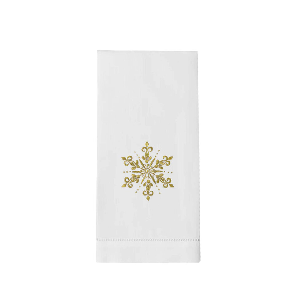 Henry Handwork - Gold Snowflake Hand Towel | Mitchell Stores