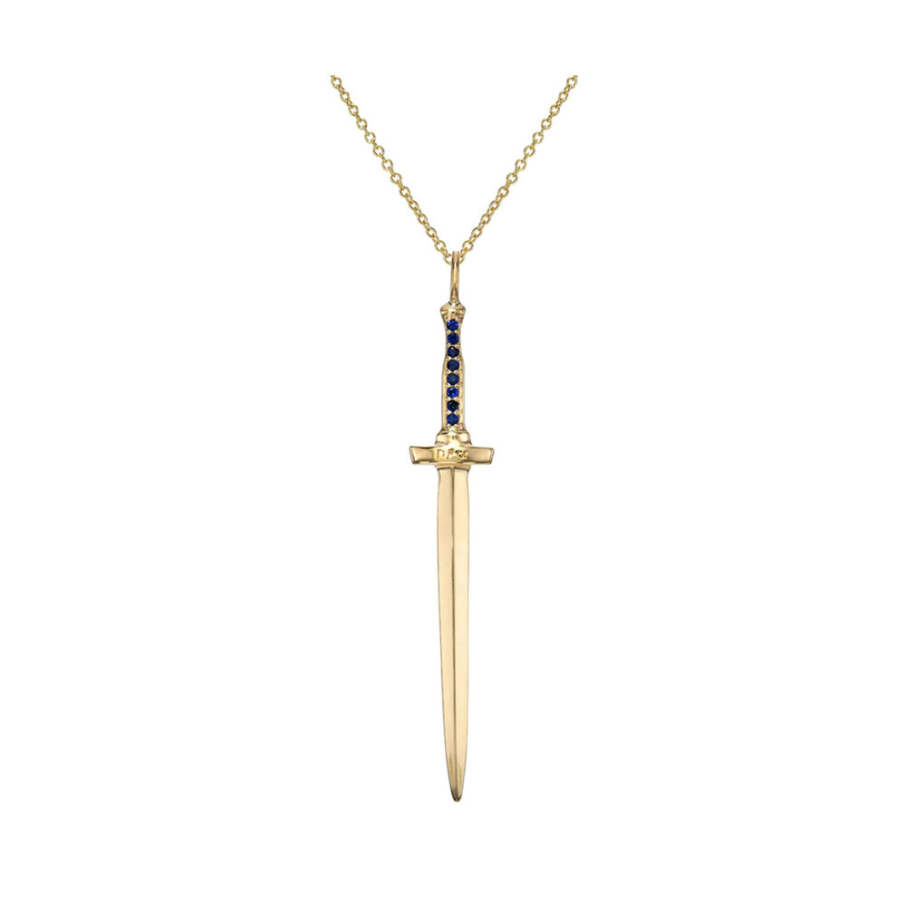 Dru - Sapphire Dagger Pendant | Mitchell Stores