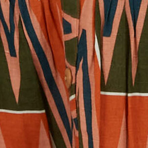 Kayan Caramel Leather & Linen Tote | Mitchell Stores