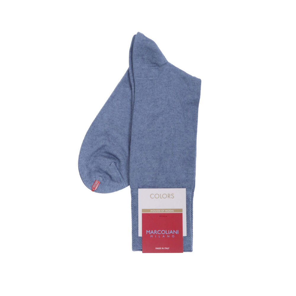 Marcoliani - Light Blue Midcalf Socks | Mitchell Stores