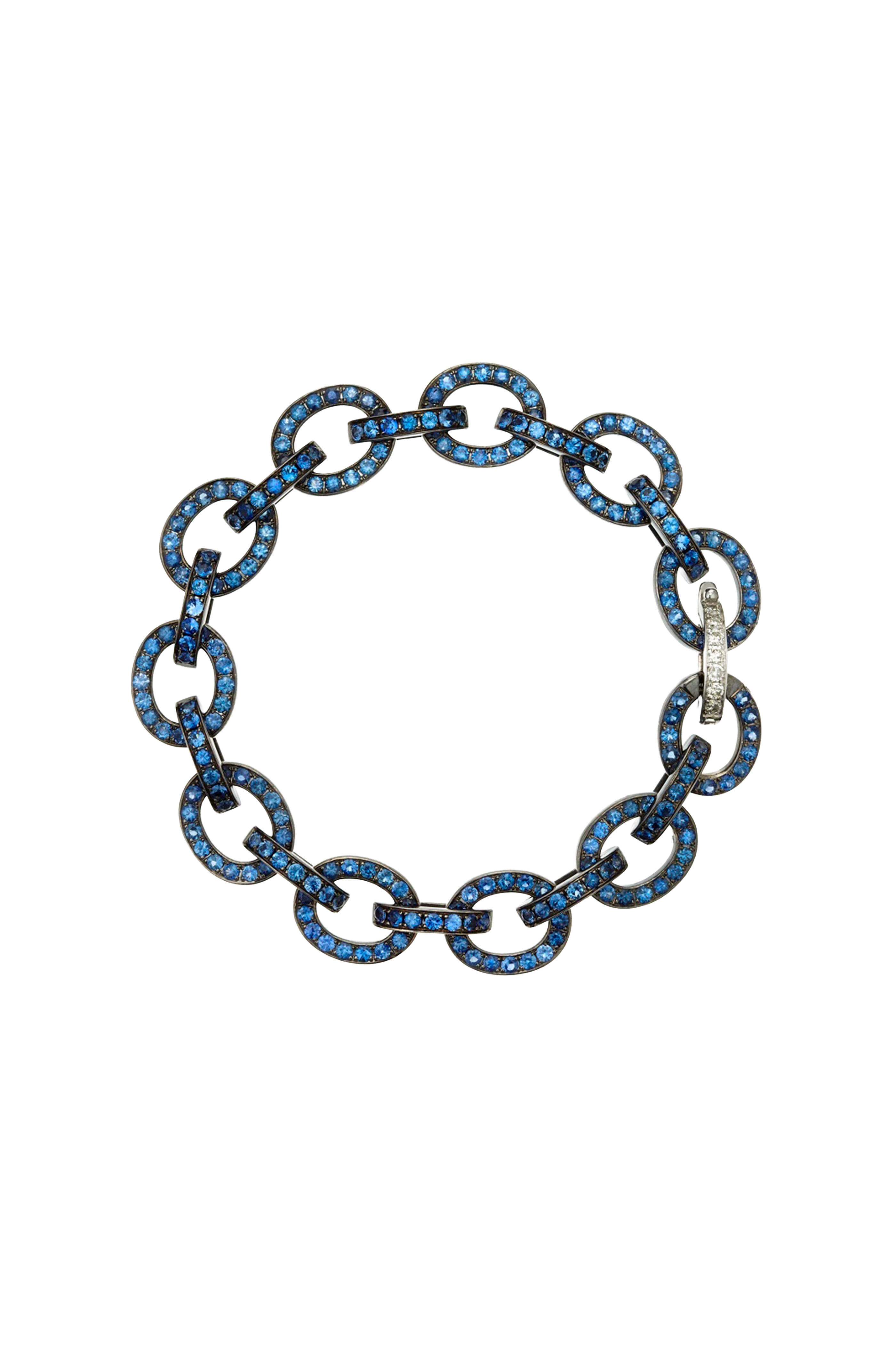 Nam Cho - 18-karat Blue Sapphire and Diamond Link Bracelet