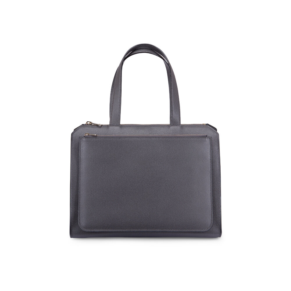 Valextra - Passpartout Grande Grey Bag | Mitchell Stores
