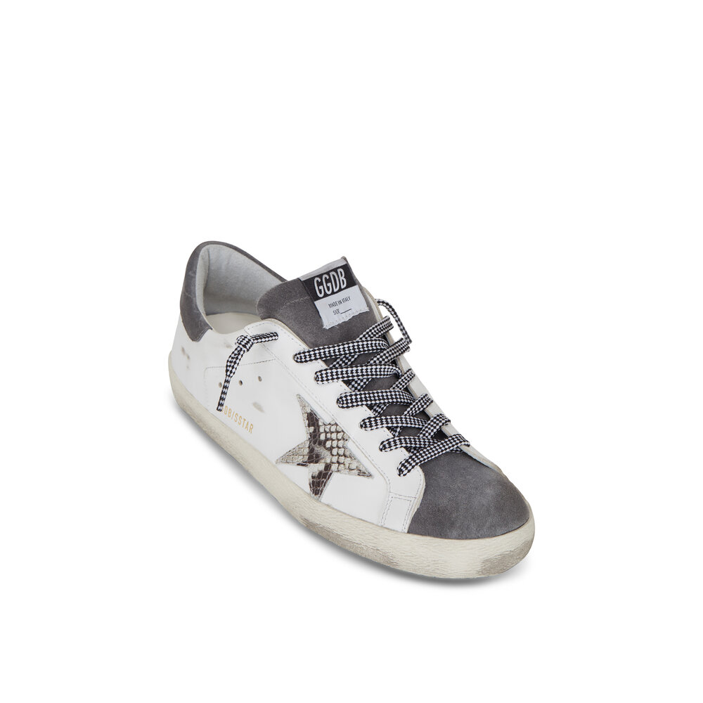 Golden Goose - Super-Star White & Python Star Low Top Sneaker Golden Goose - Super-Star White & Python Star Low Top Sneaker