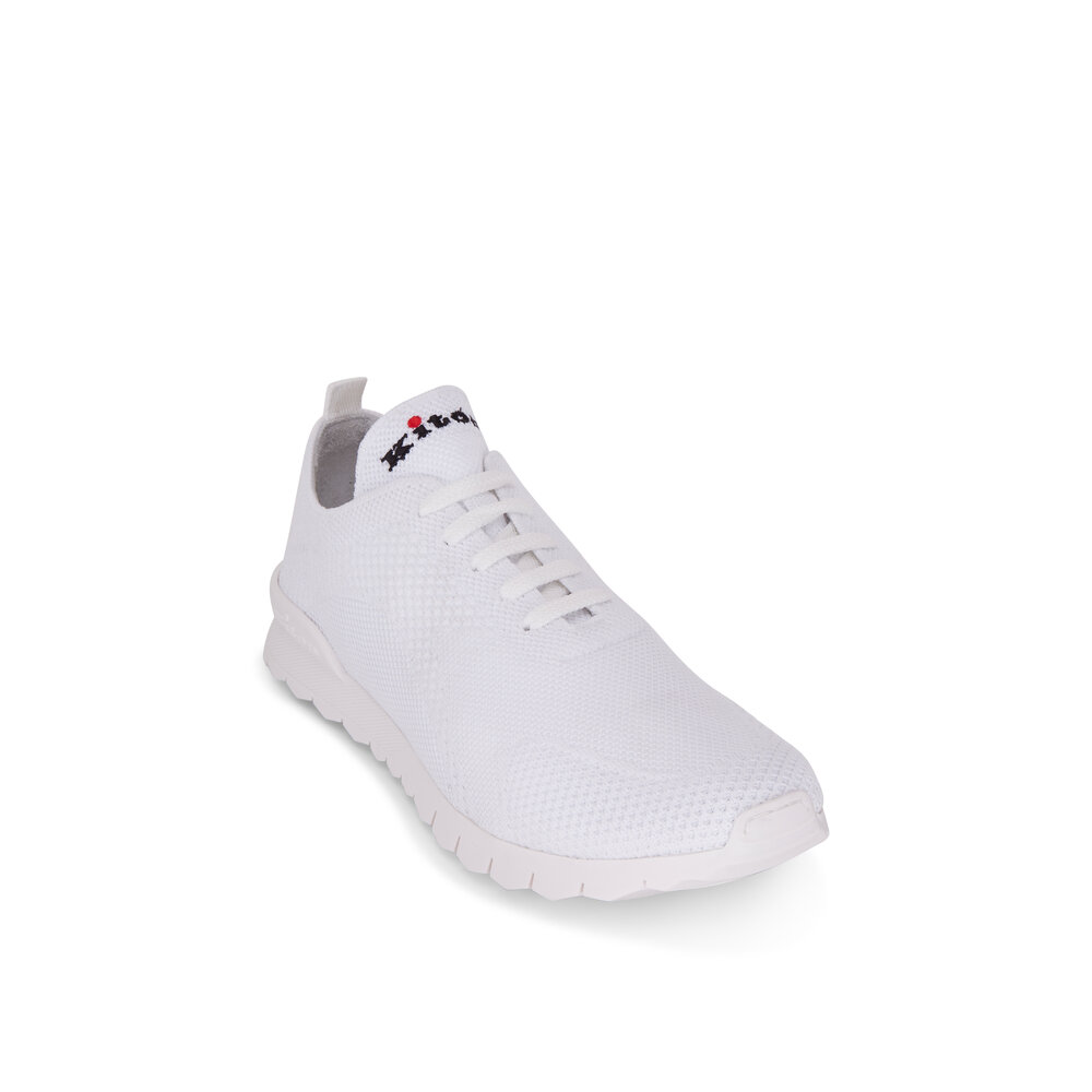 Kiton - White Knit Sneaker | Mitchell Stores
