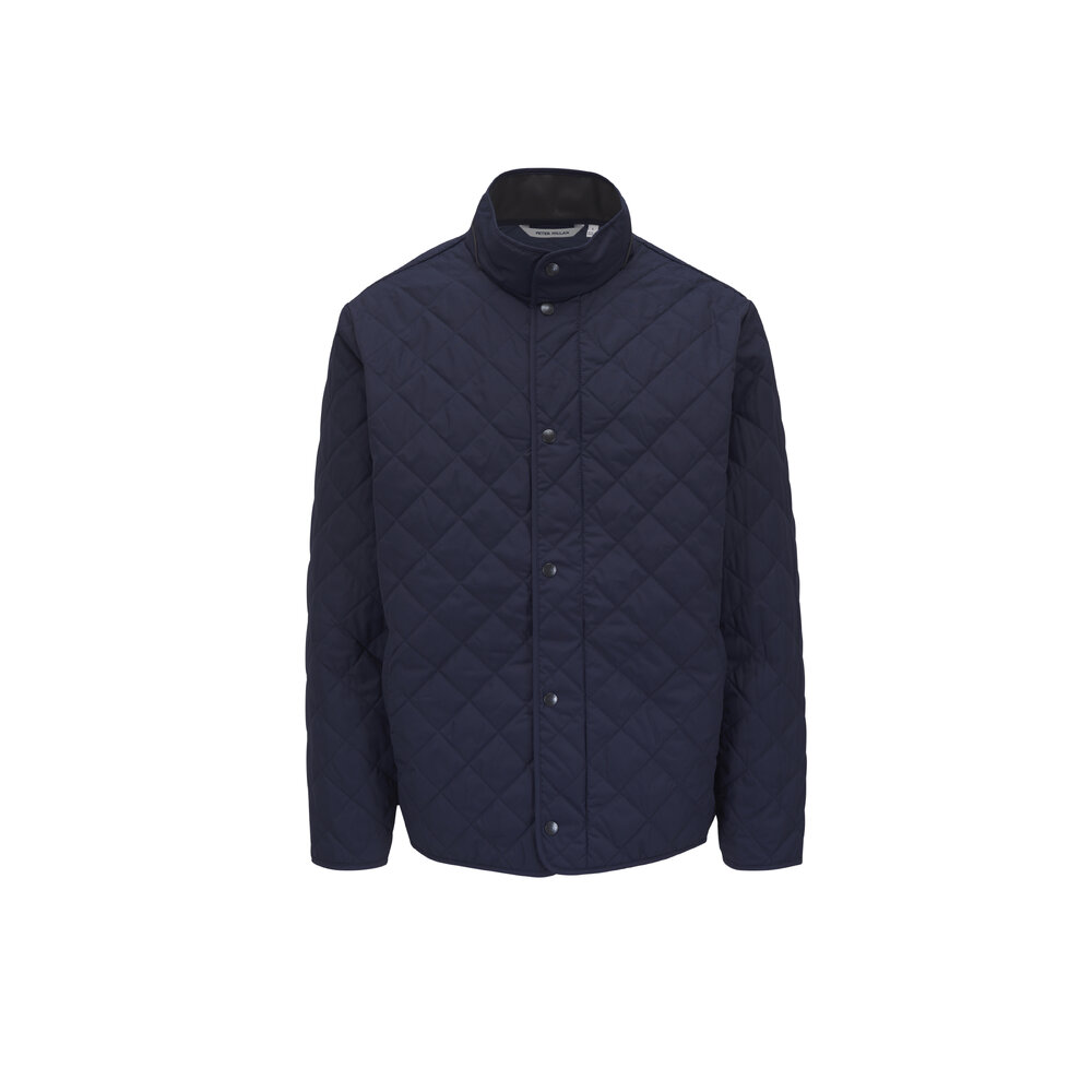 Peter Millar - Suffolk Navy Travel Quilted Coat | Mitchell Stores