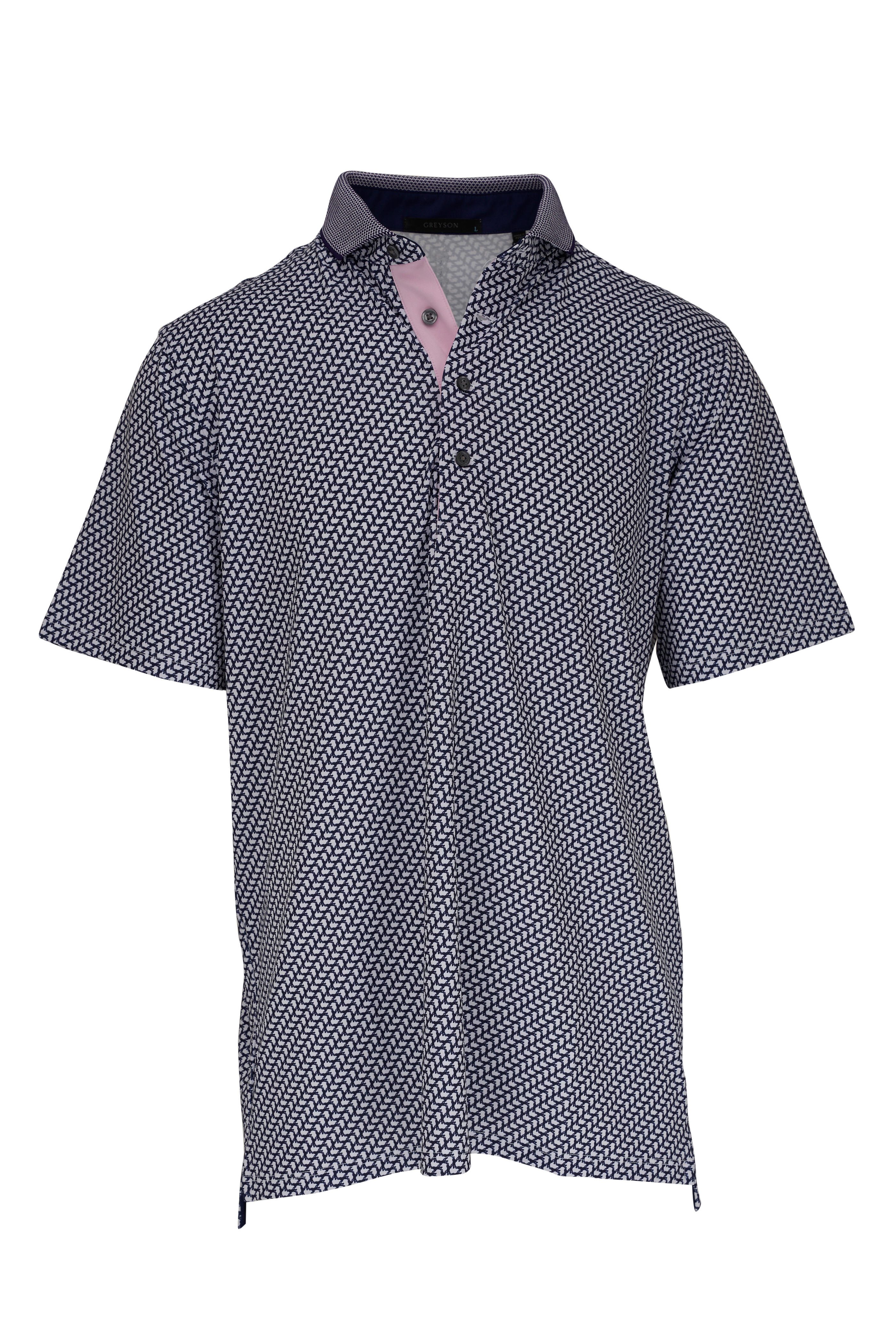Greyson - Dances With Wolves Arctic Blue Polo | Mitchell Stores