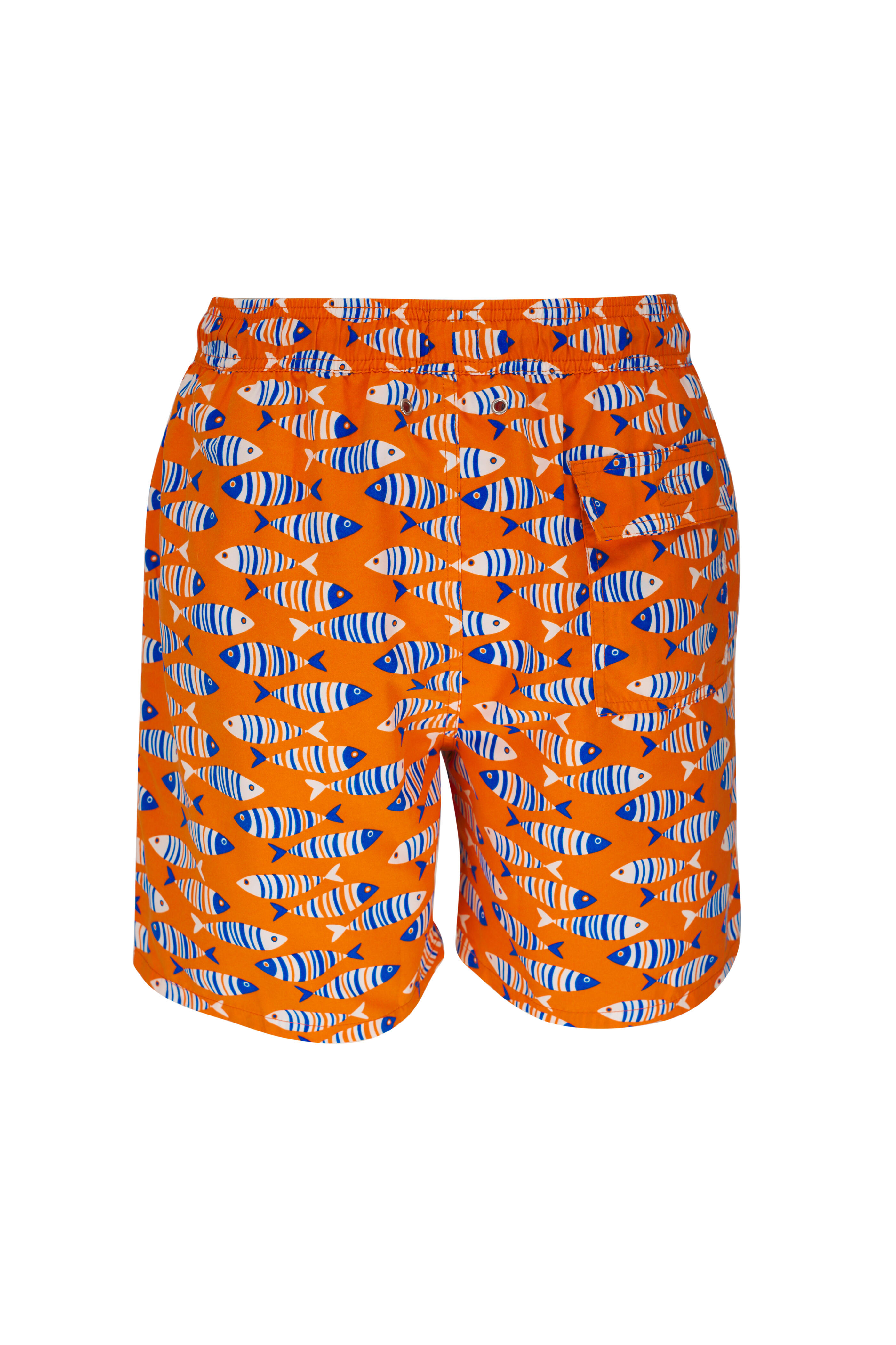 Tom & Teddy - Striped Orange Fish Swim Trunks | Mitchell Stores