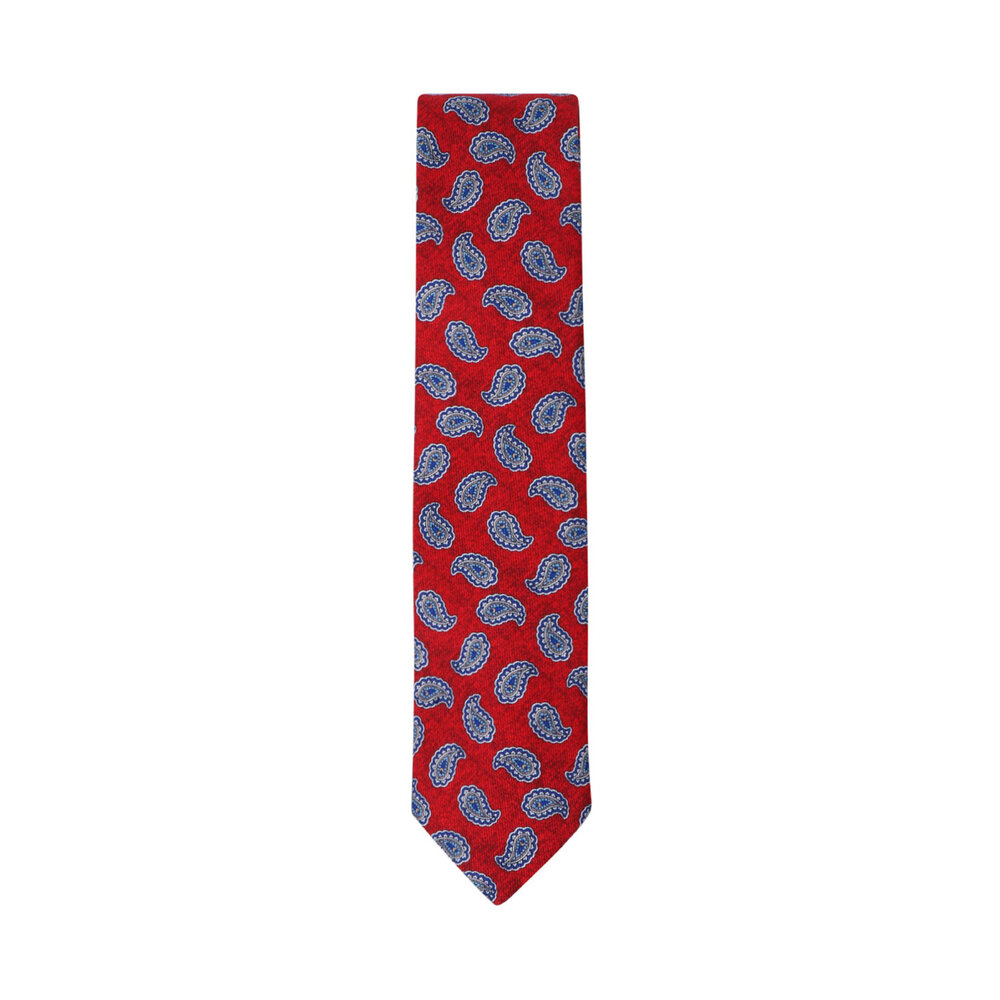 Geoff Nicholson - Red Paisley Silk Tie | Mitchell Stores