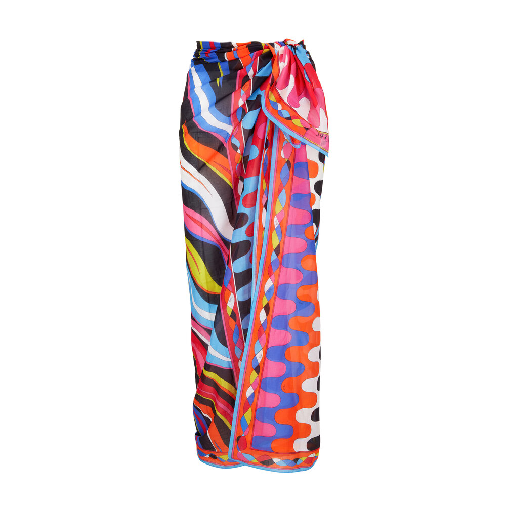Pucci - Multicolor Long Pareo Sarong | Mitchell Stores