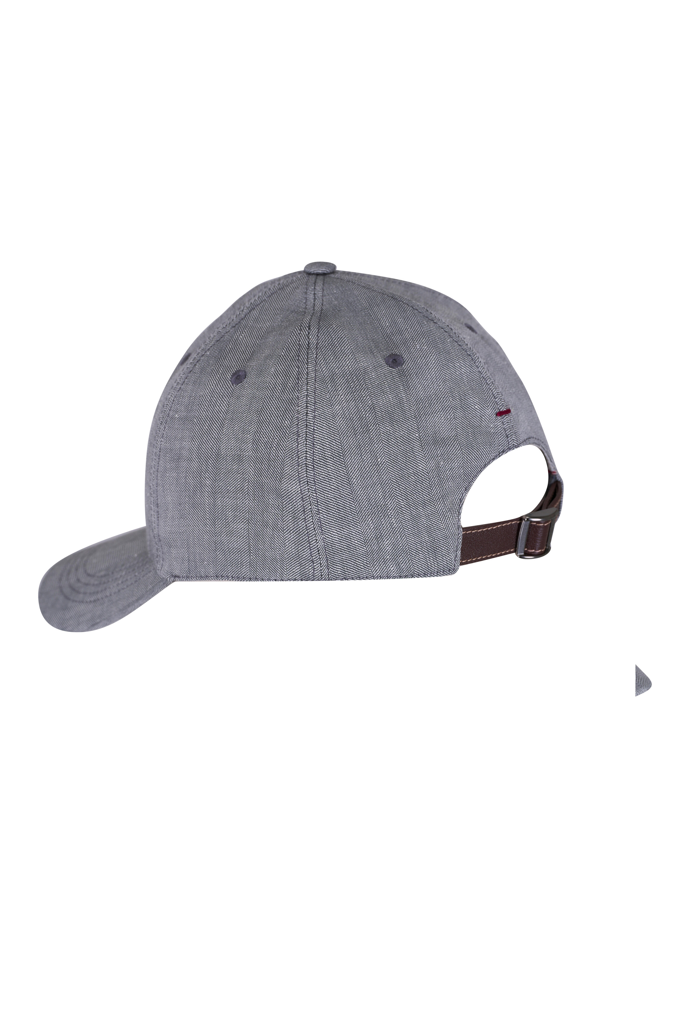 Brunello Cucinelli - Light Gray Herringbone Logo Baseball Cap