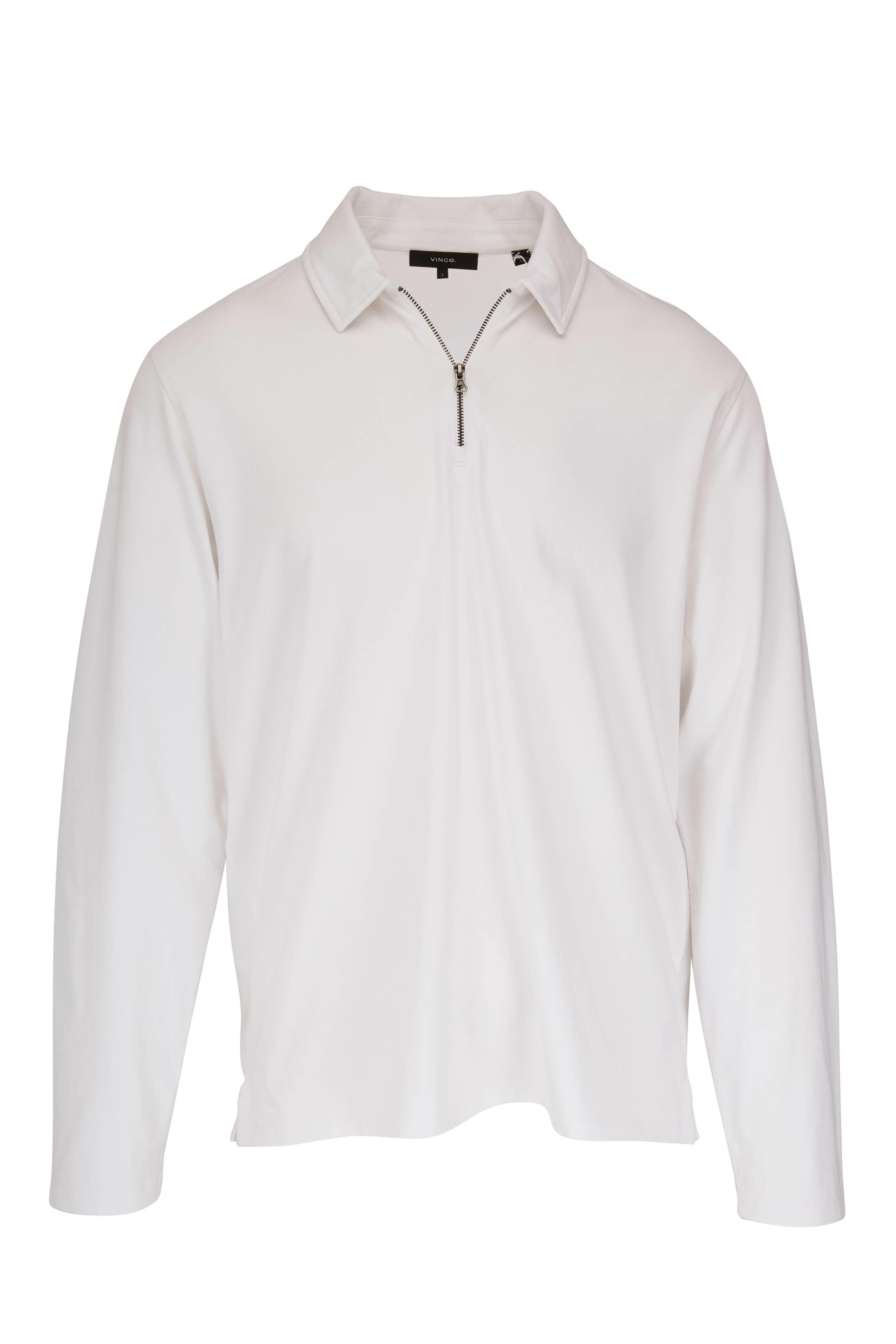Vince - Optic White Quarter Zip Pullover | Mitchell Stores