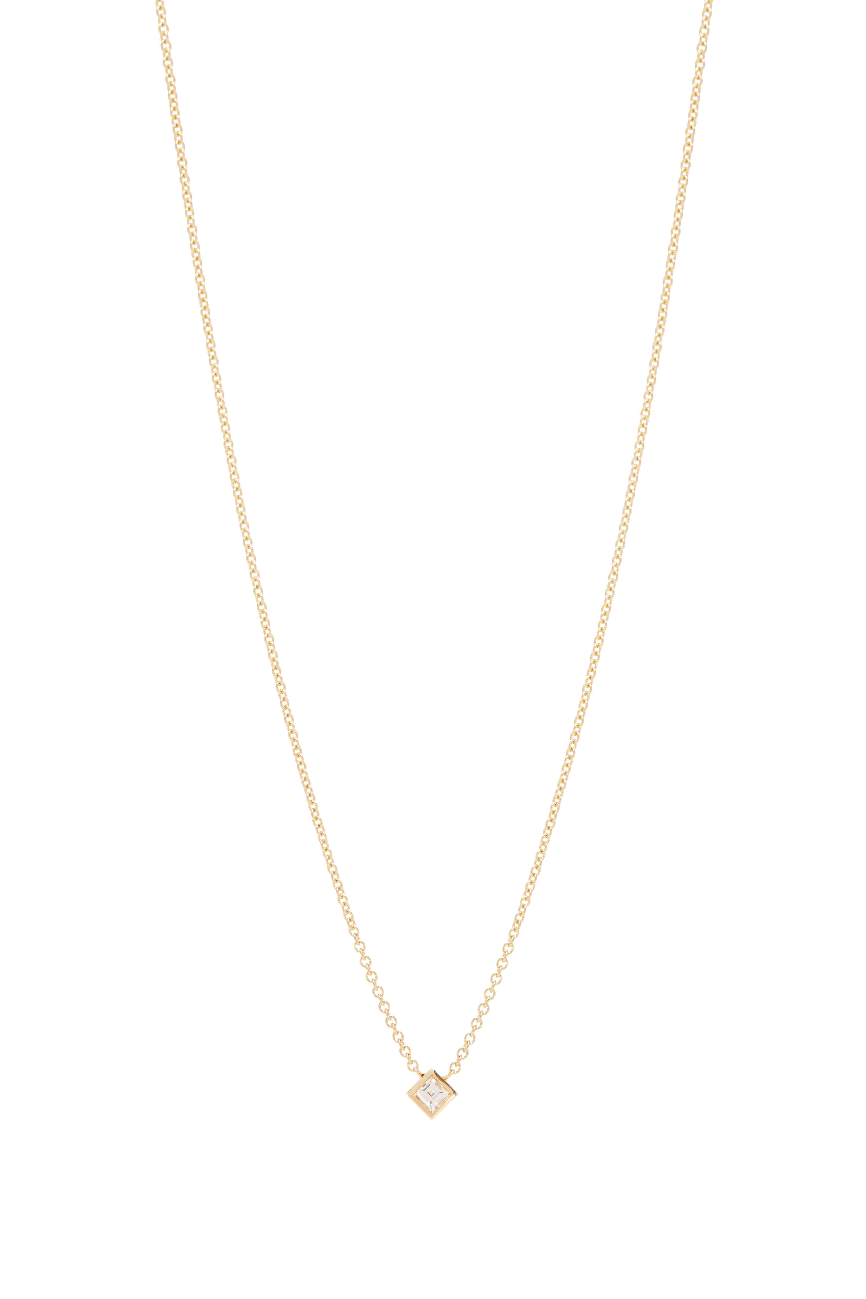 Lizzie Mandler - Carre Diamond Pendant Necklace | Mitchell Stores