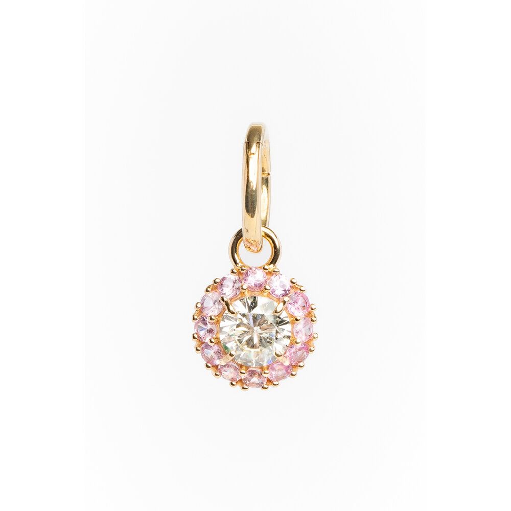 Genevieve Lau - 14k Yellow Gold Diamond & Sapphire Dallas Charm