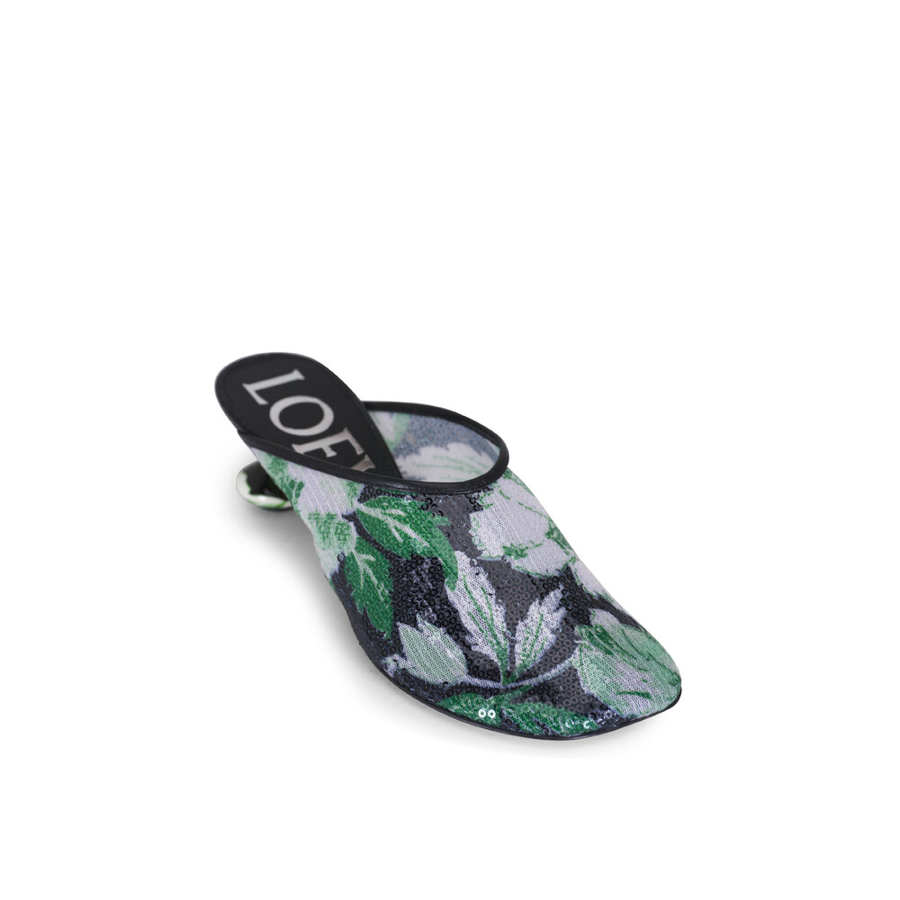 Loewe - Toy Pine Sequins Floral Mule, 45mm | Mitchell Stores