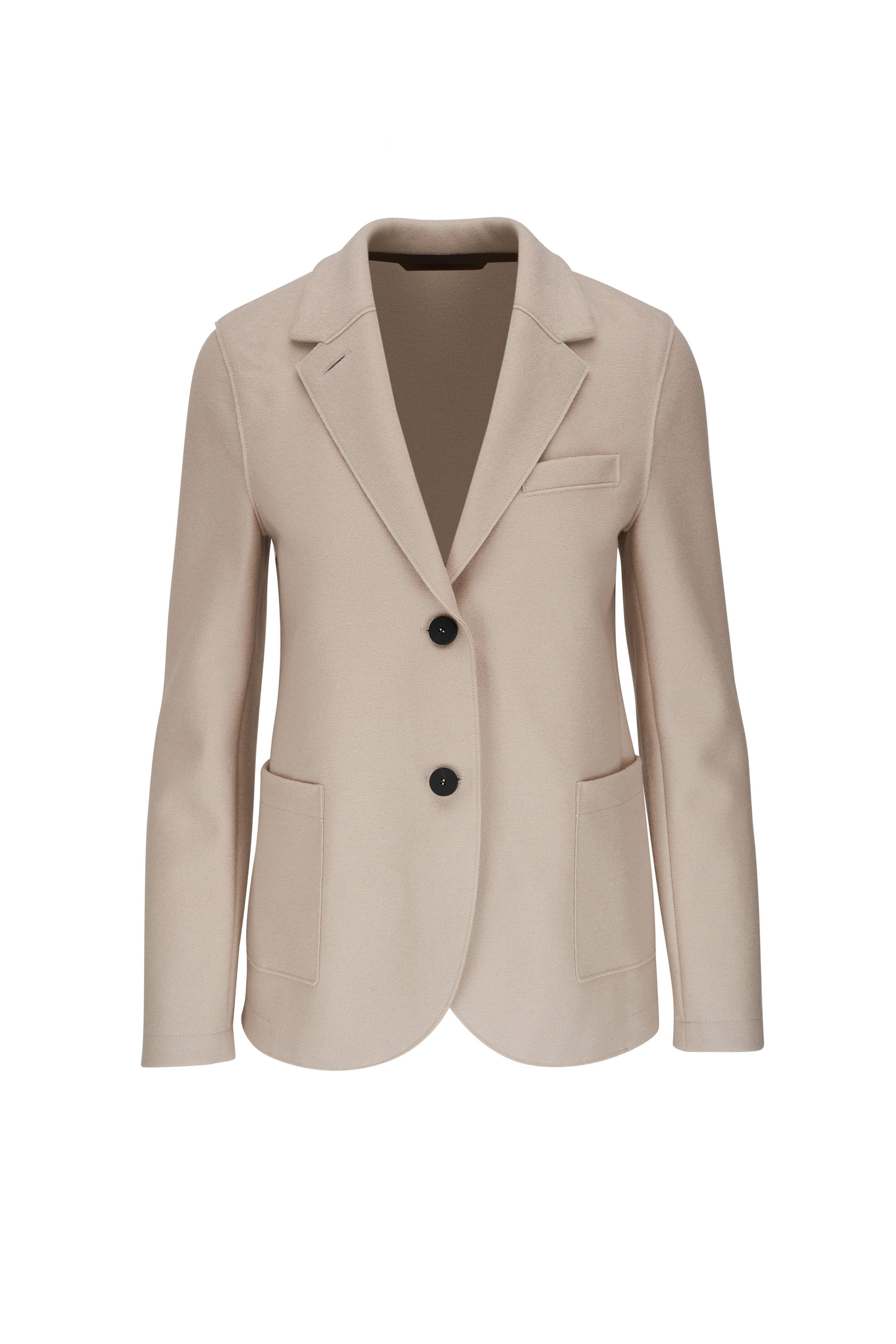 Harris Wharf - Boyfriend Cream Felted Wool Blazer