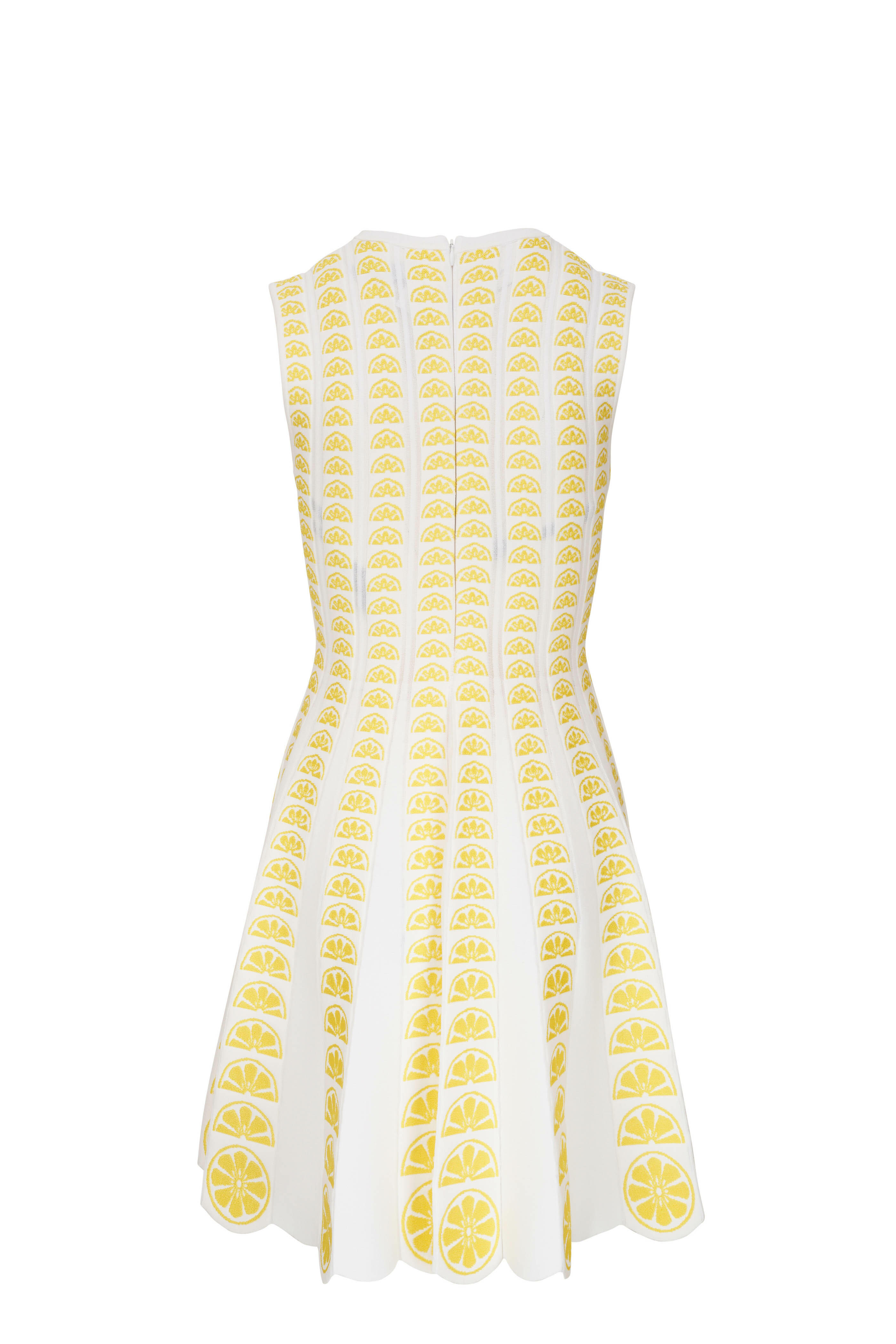 Lela Rose - Lemon Wedge Embroidered Pleated Mini Dress