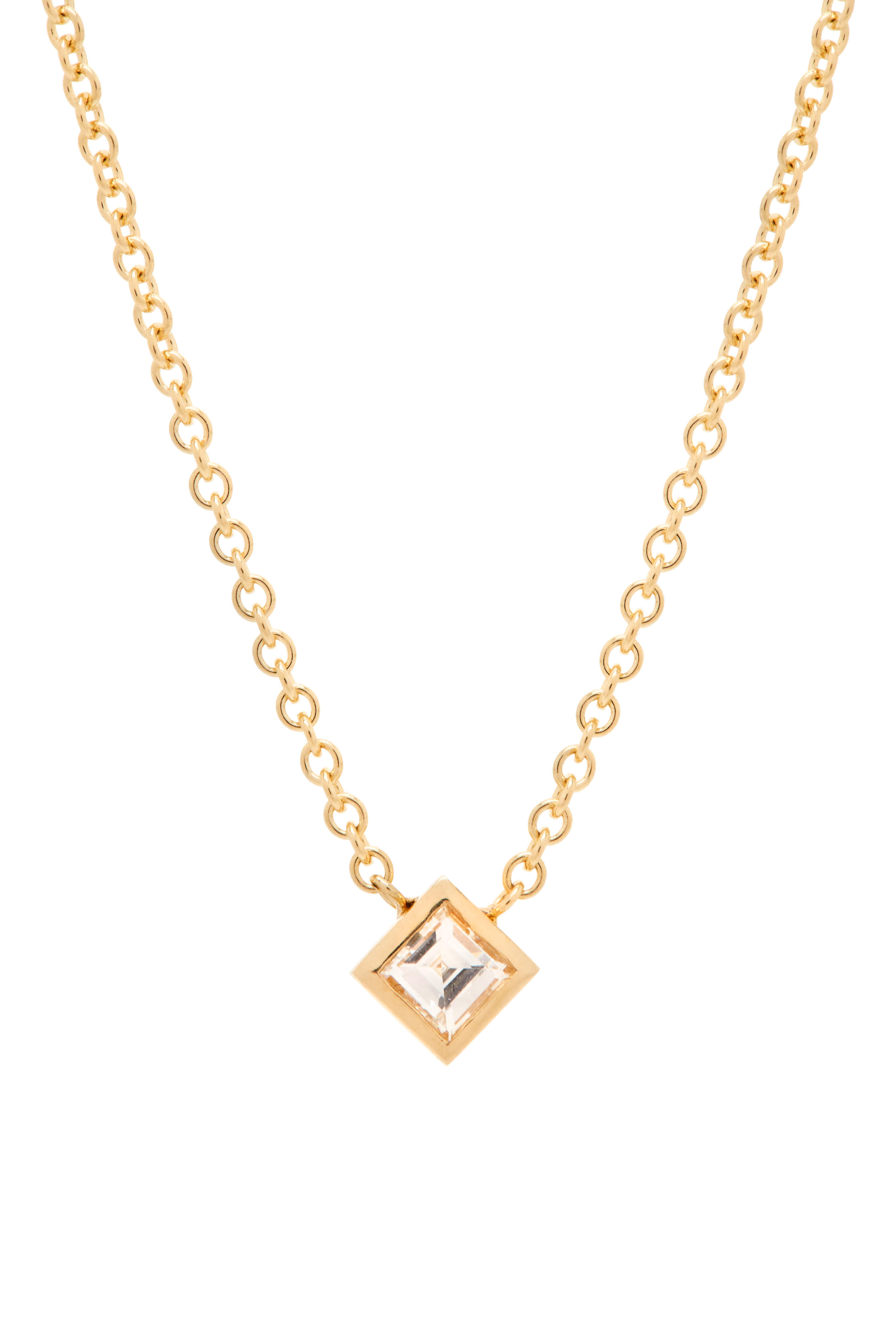 Lizzie Mandler - Carre Diamond Pendant Necklace | Mitchell Stores