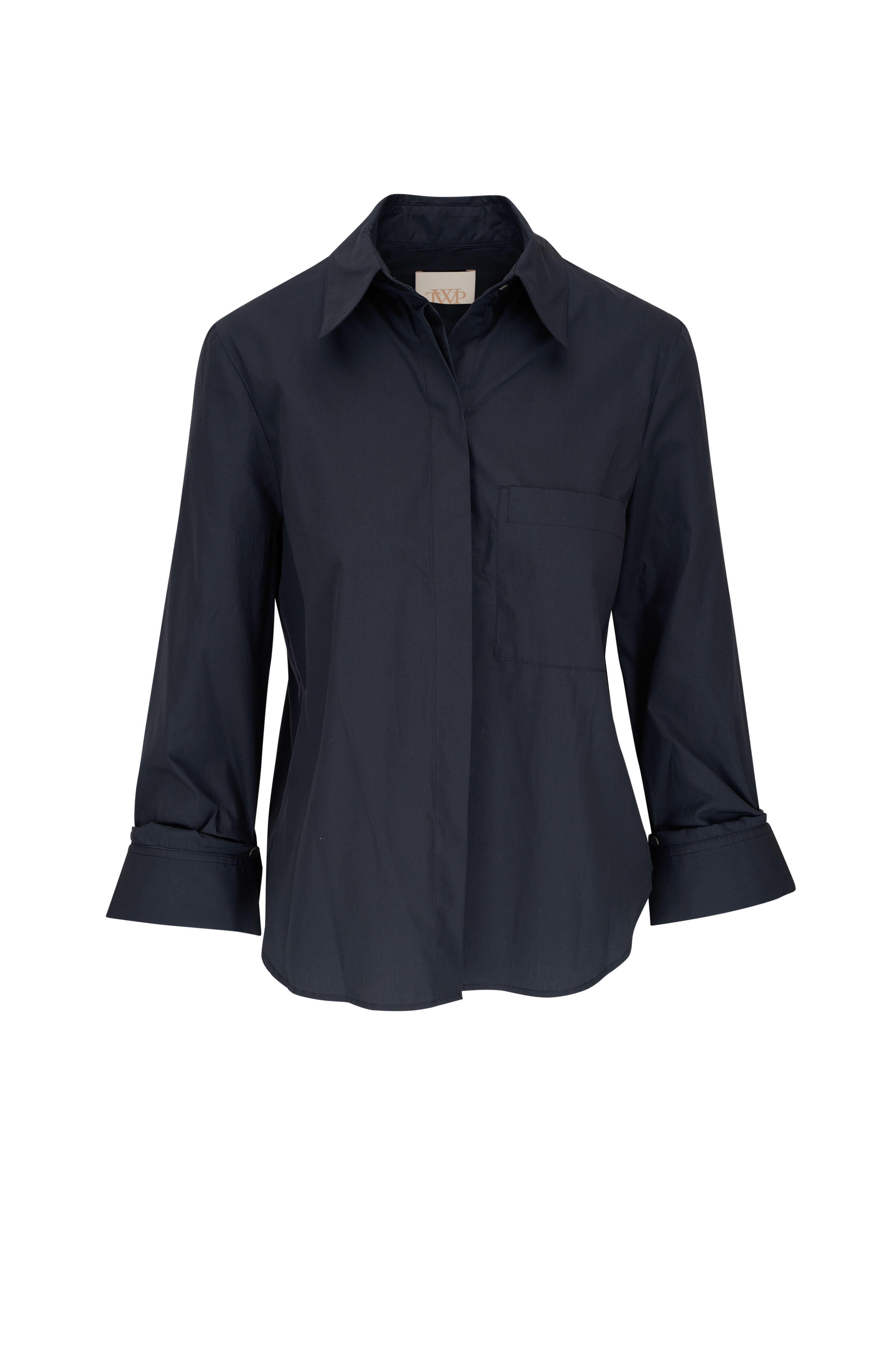 TWP - Boyfriend Midnight Cotton Blouse | Mitchell Stores